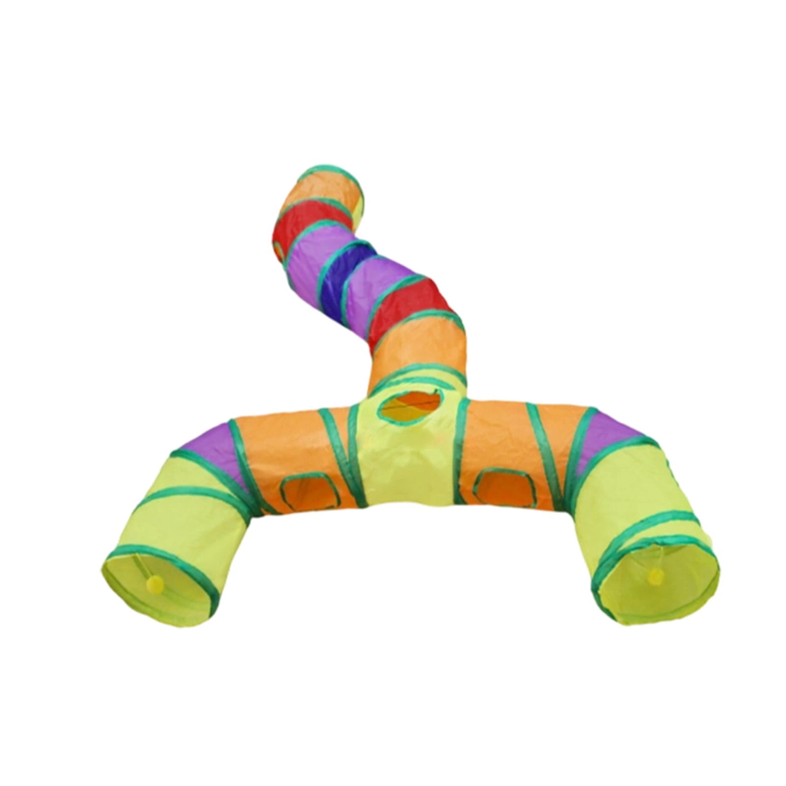 Pet Toys Rabbit Tunnels & Tubes Collapsible 3 Way Tunnel Bunny Hideout ...
