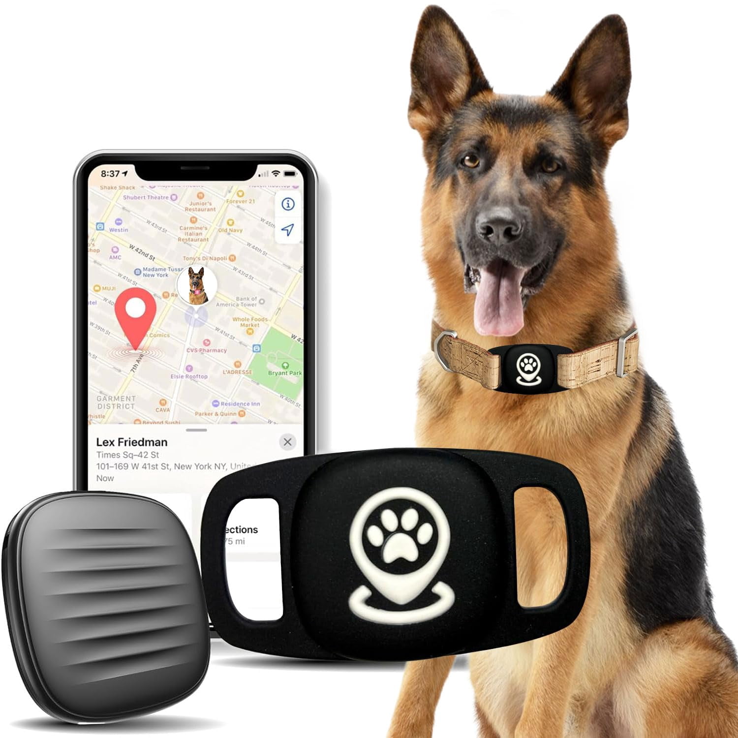 Pet Tracker for Dog Tracker Smart Pet Location Tracker with Holder ...