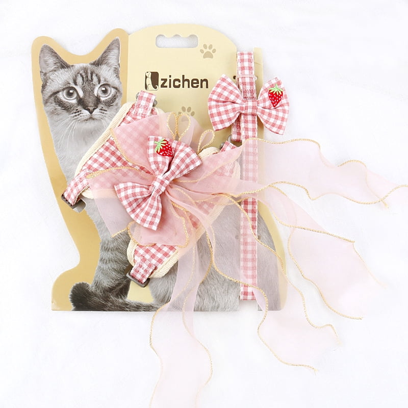 Pet Traction rope for cats and dogs, cute princess style chest and back ...
