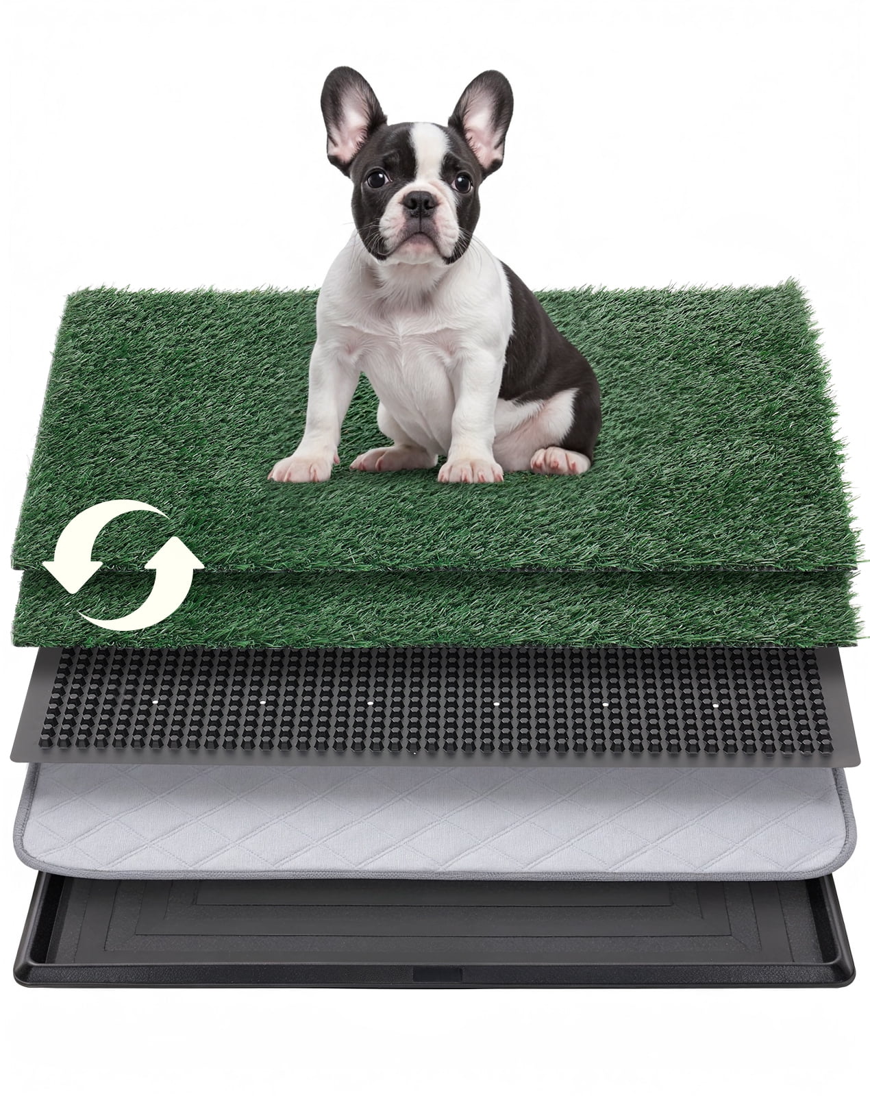 Pet Training Grass Pad, Dog Grass Pad with Tray Large 30.1"×20.3", Dog ...