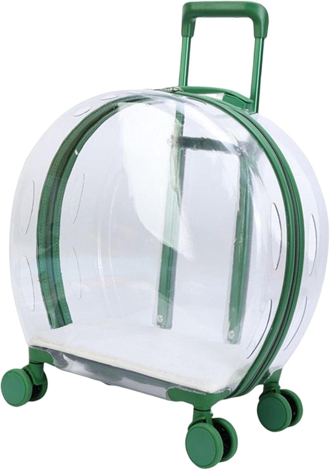 Pet Trolley Case Carrier Cats Dogs Breathable Rolling Luggage Bag Carry ...