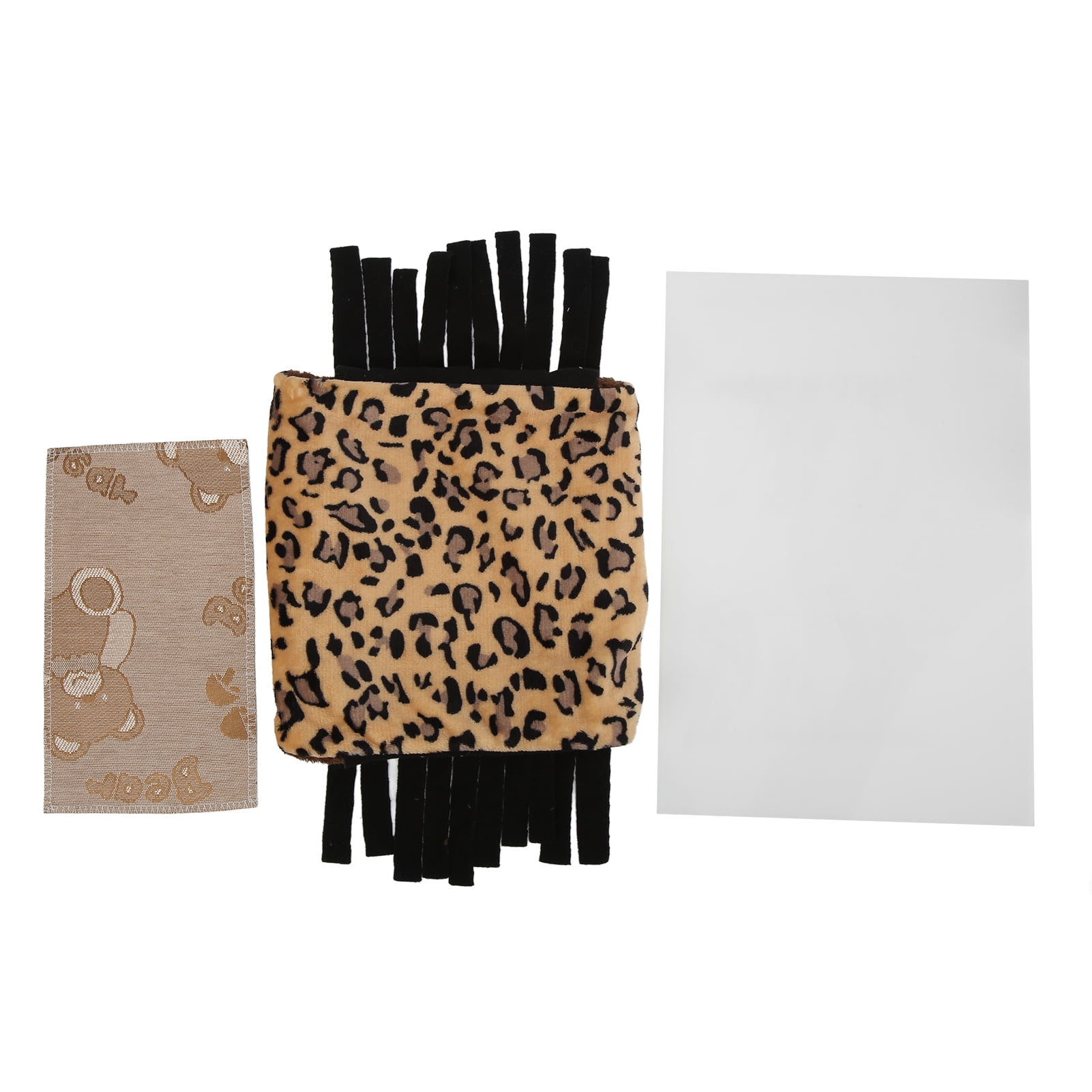 Pet Tunnel Nest Flannel Leopard Small Animal Hideout Play Tube with ...