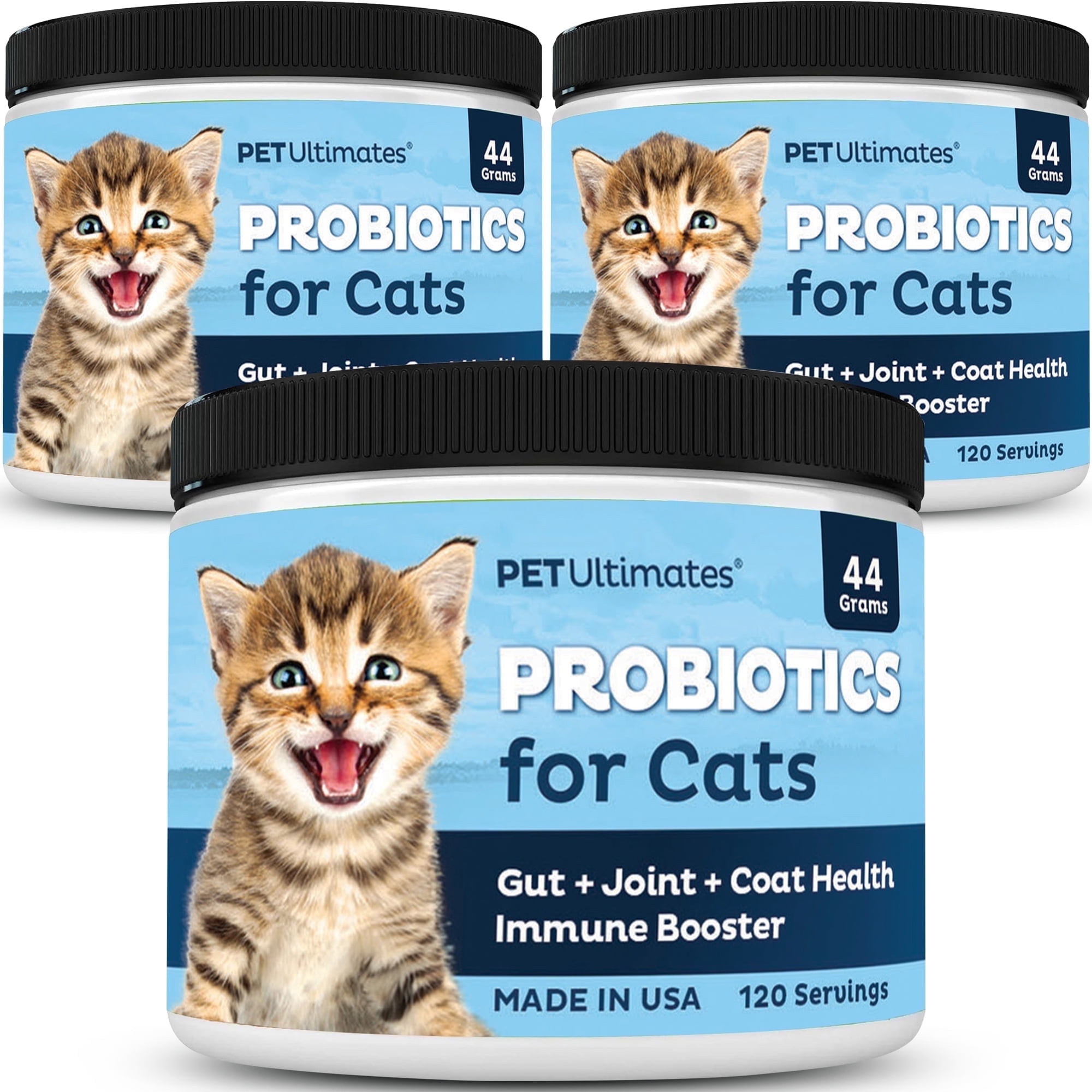 Pet Ultimates Cat Probiotics Powder with Digestive Enzymes for Cats ...