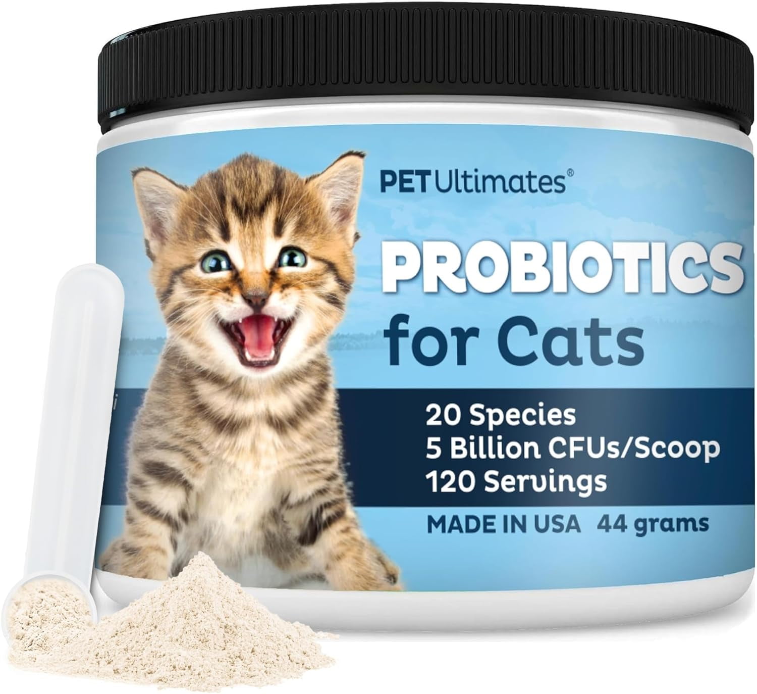 Pet Ultimates Cat Probiotics Powder with Digestive Enzymes for Cats ...