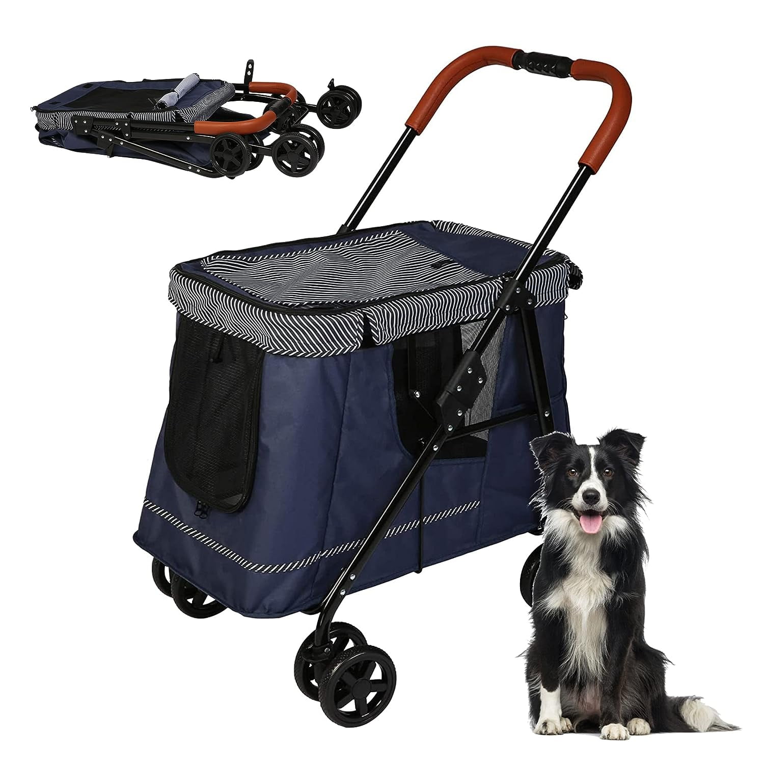 Pet Wagon Double Dog Stroller for Large Dogs or Multiple Dogs Cats with ...