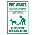 Pet Waste Leash-Curb and Clean Up After your Dog Please Keep This Area ...