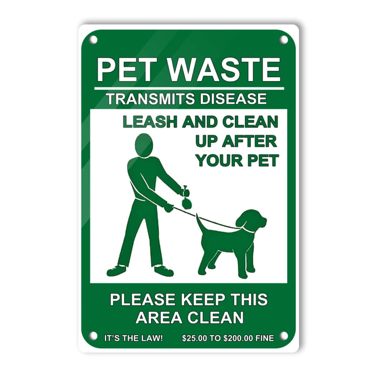 Pet Waste Station- Legal Obligation Signes Warning Metal Signs, Indoor ...