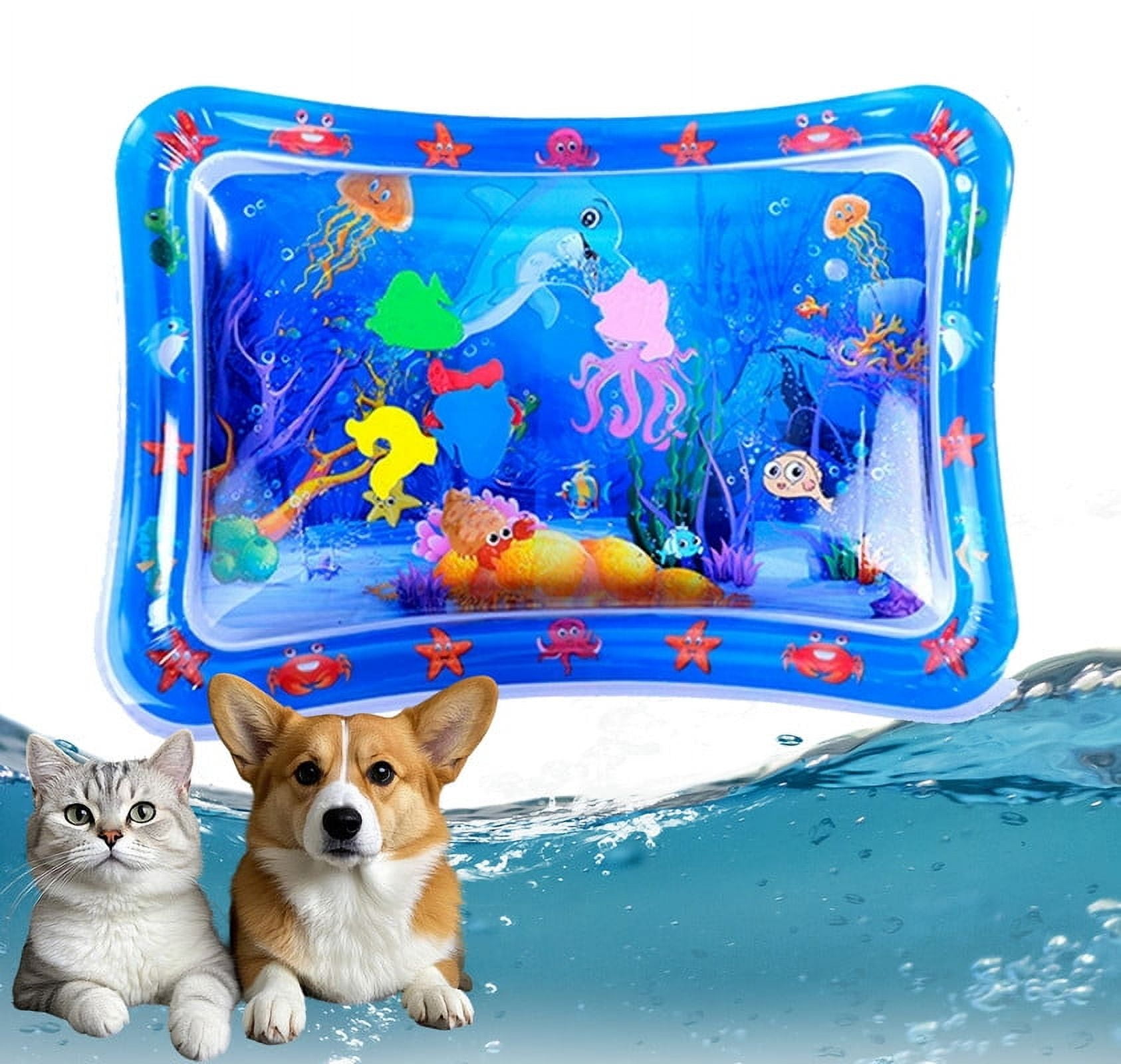 Pet Water Bed,Thickened Resistant Cat Scratch Dog Water Bed with Fish ...