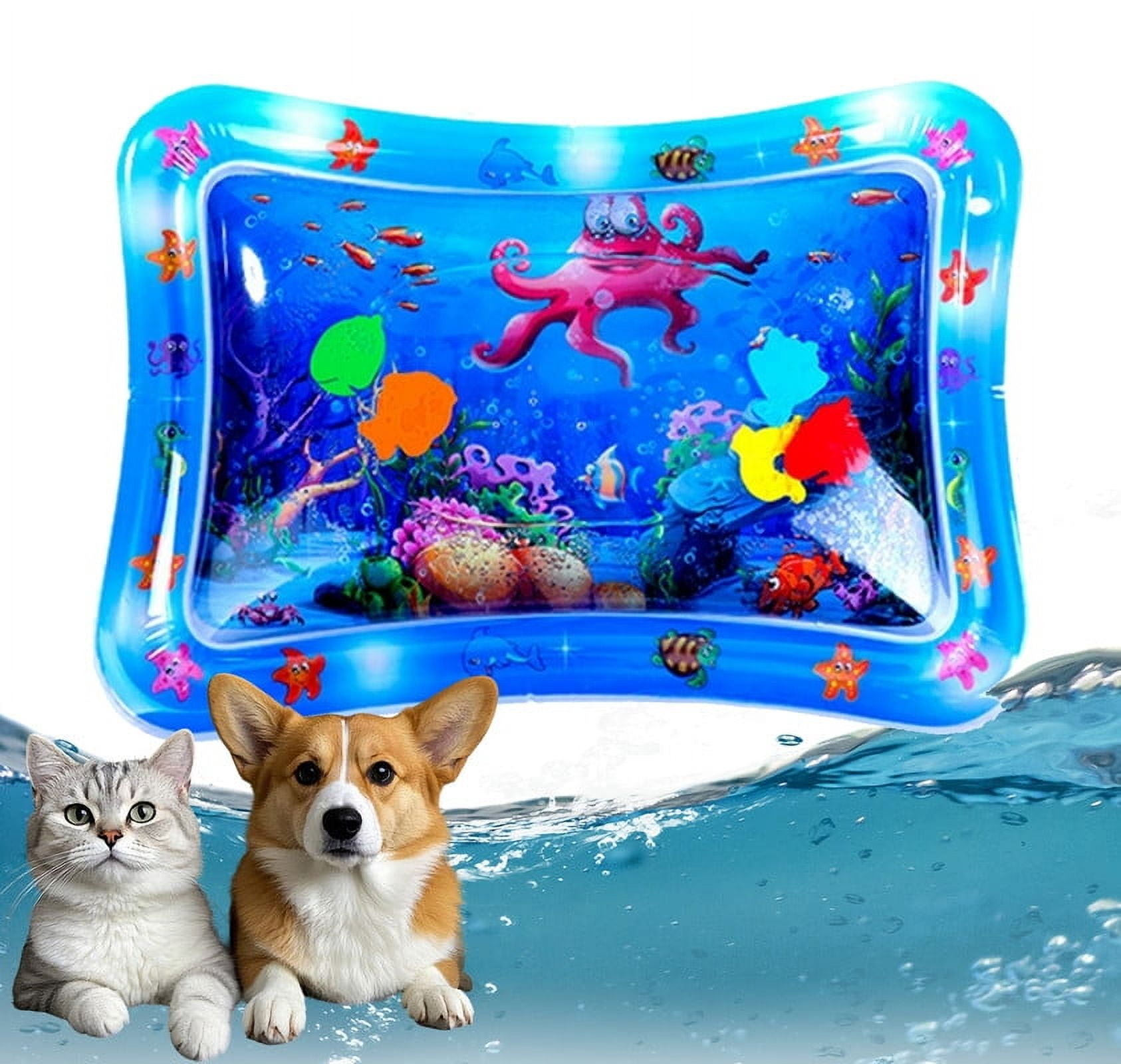 Pet Water Bed,Thickened Resistant Cat Scratch Dog Water Bed with Fish ...