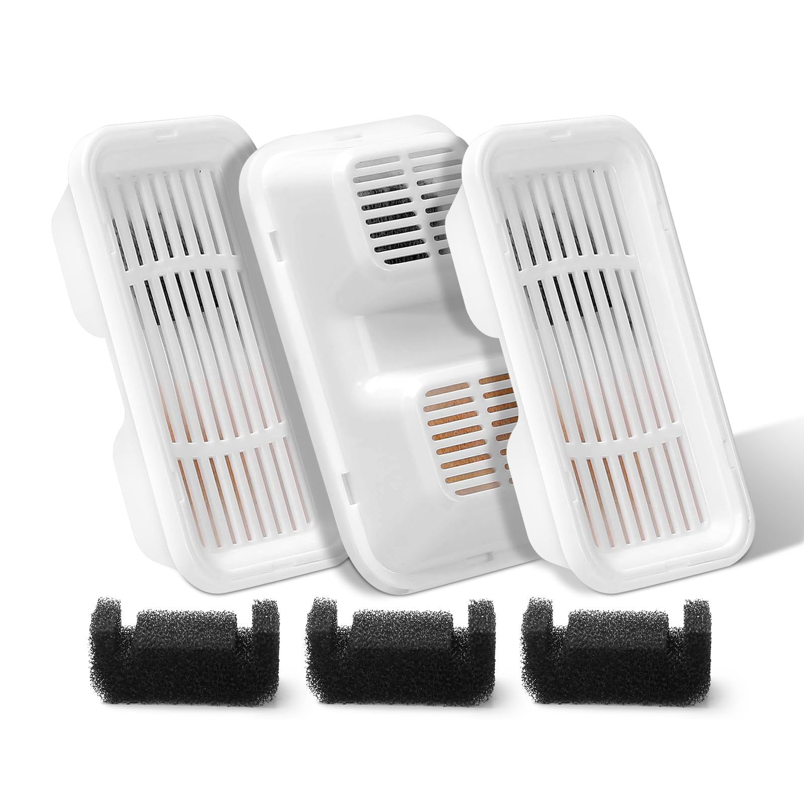 Pet Water Drinking Fountain Plastic Filters and Sponges Replacement ...