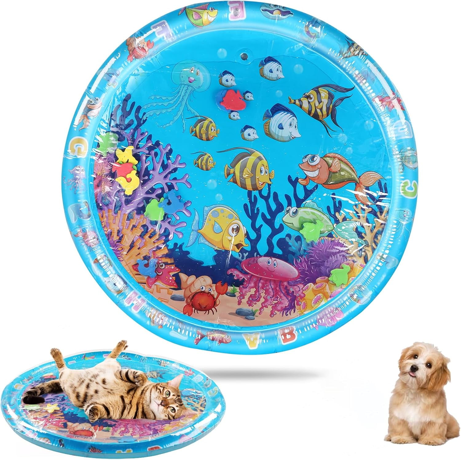 Pet Water Sensory Mat,Thickened Water Mat for Cats,Summer Pets Cooling ...