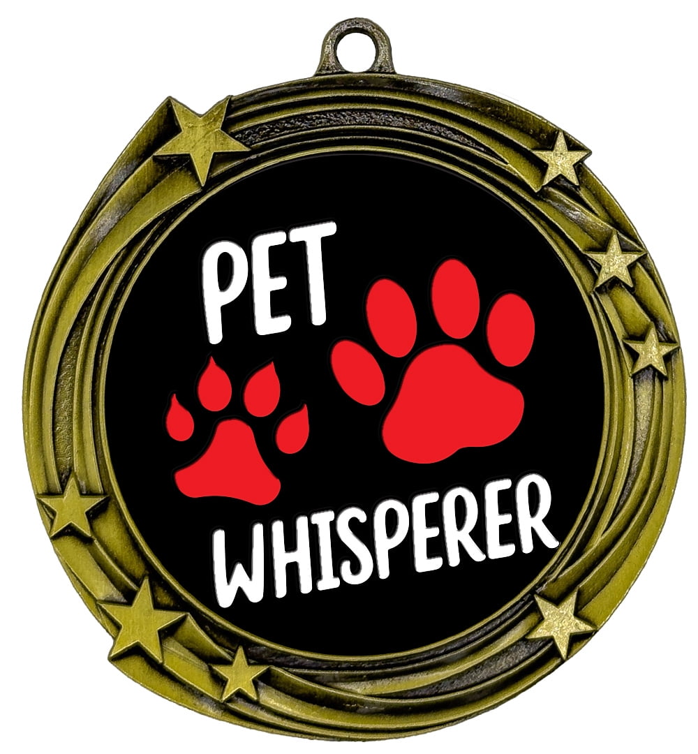 Pet Whisperer Novelty Stars Design Medal | Funny Coworker or Family ...