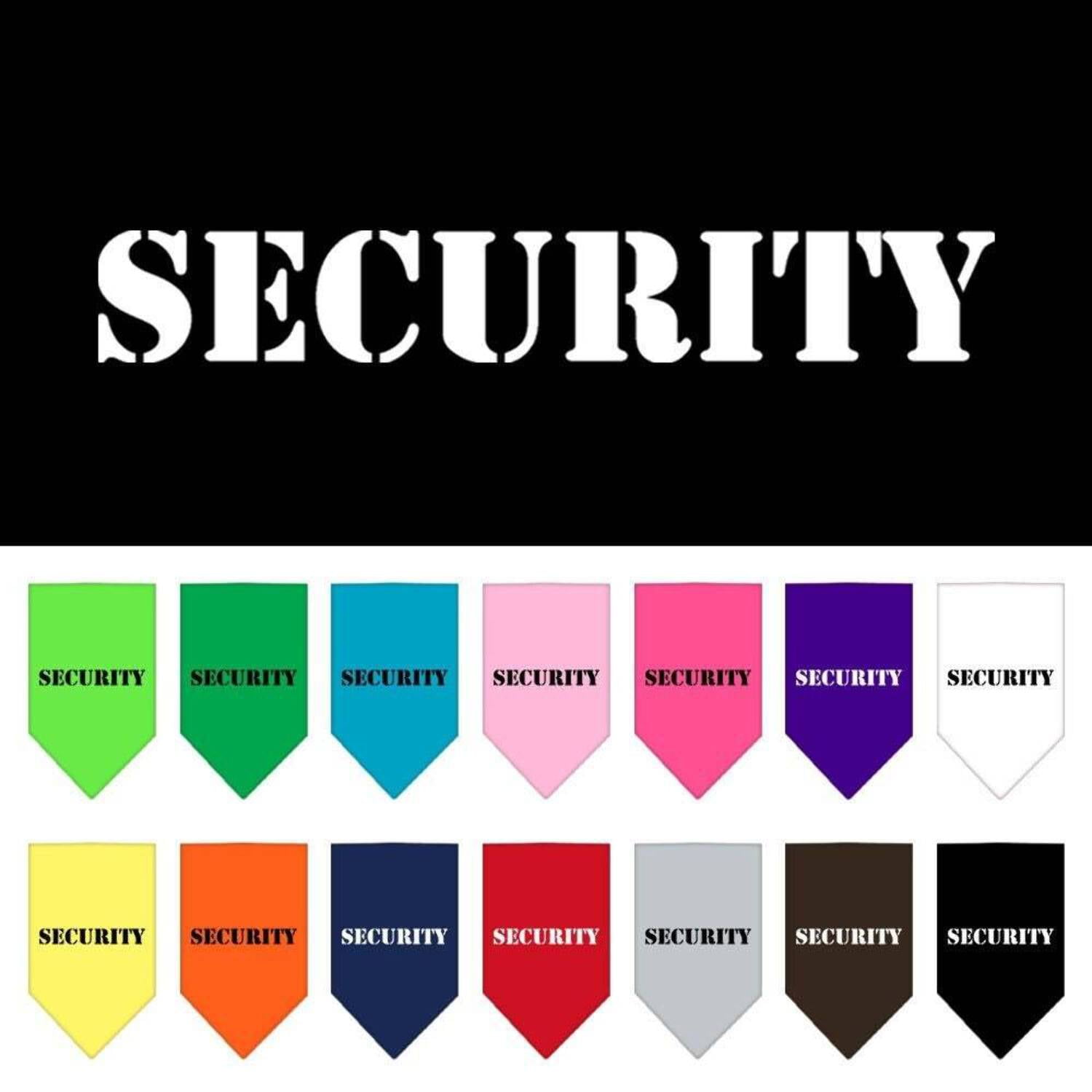 Pet and Dog Bandana Screen Printed, "Security" - Walmart.com