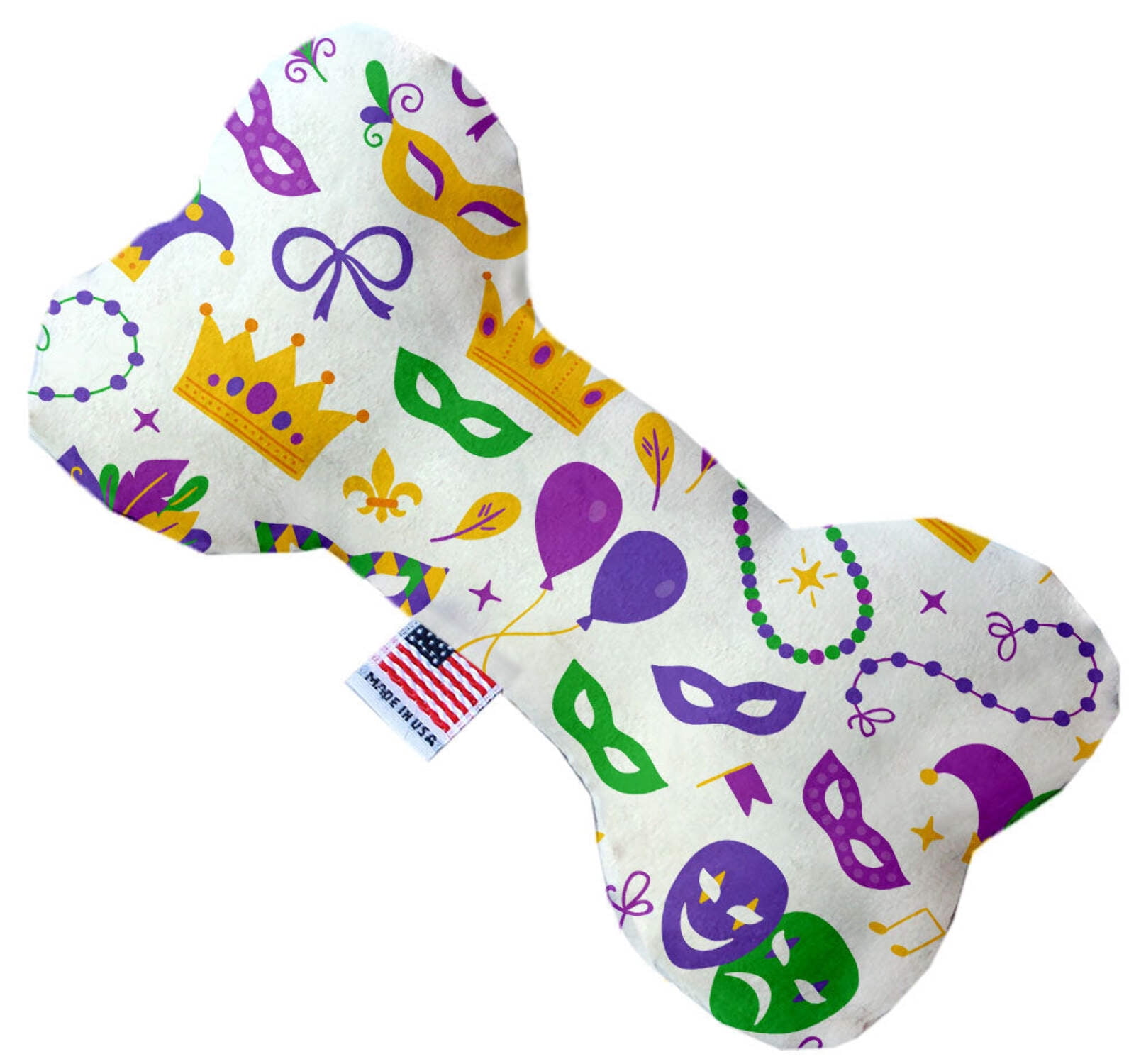 Pet and Dog Plush Heart or Bone Toy, "Mardi Gras Group" - Walmart.com
