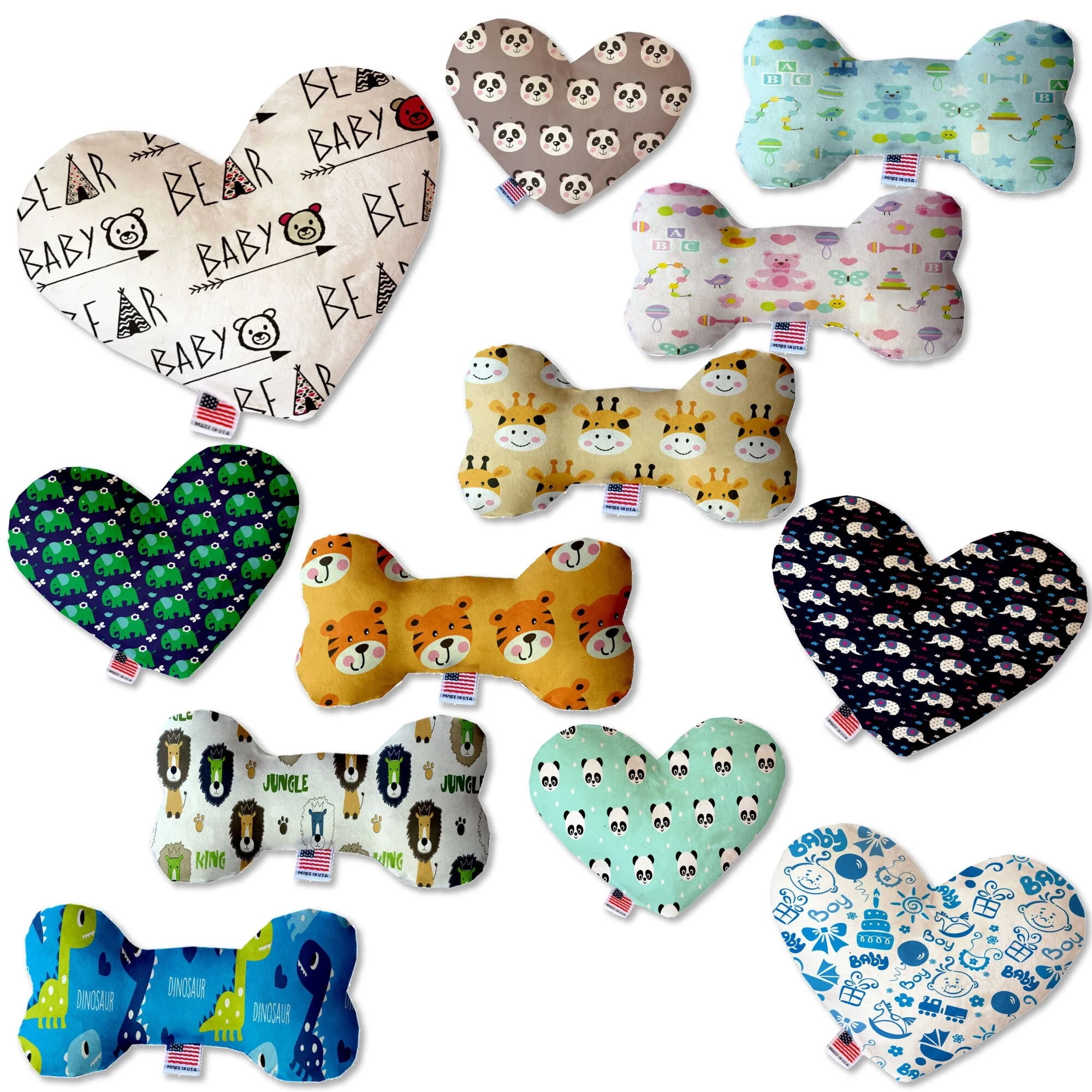 Pet and Dog Plush Heart or Bone Toy, "Oh Baby Group" (Available in ...