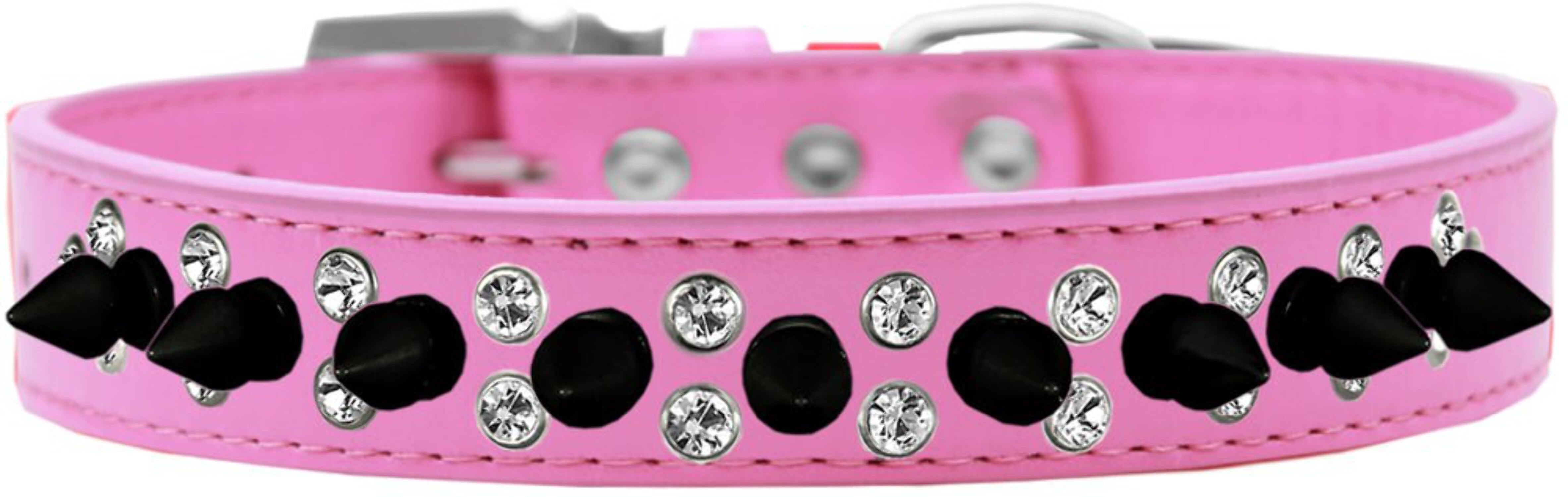Pet and Dog Spike Collar, "Double Crystal Black Spikes" - Walmart.com