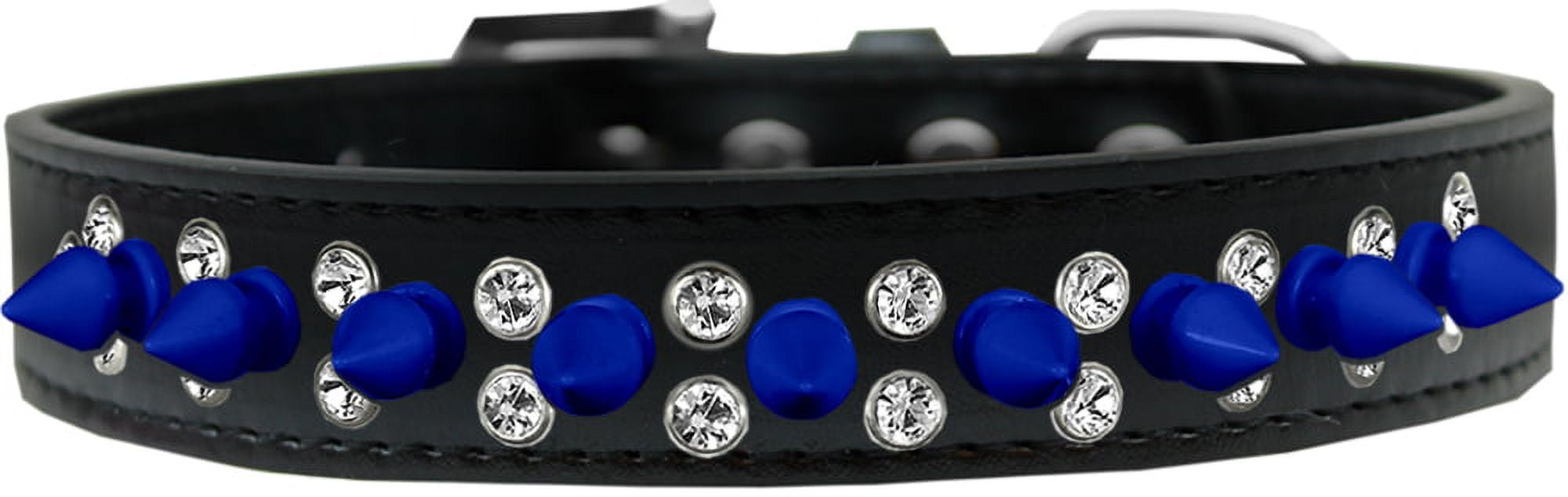 Pet and Dog Spike Collar, "Double Crystal Blue Spikes" - Walmart.com