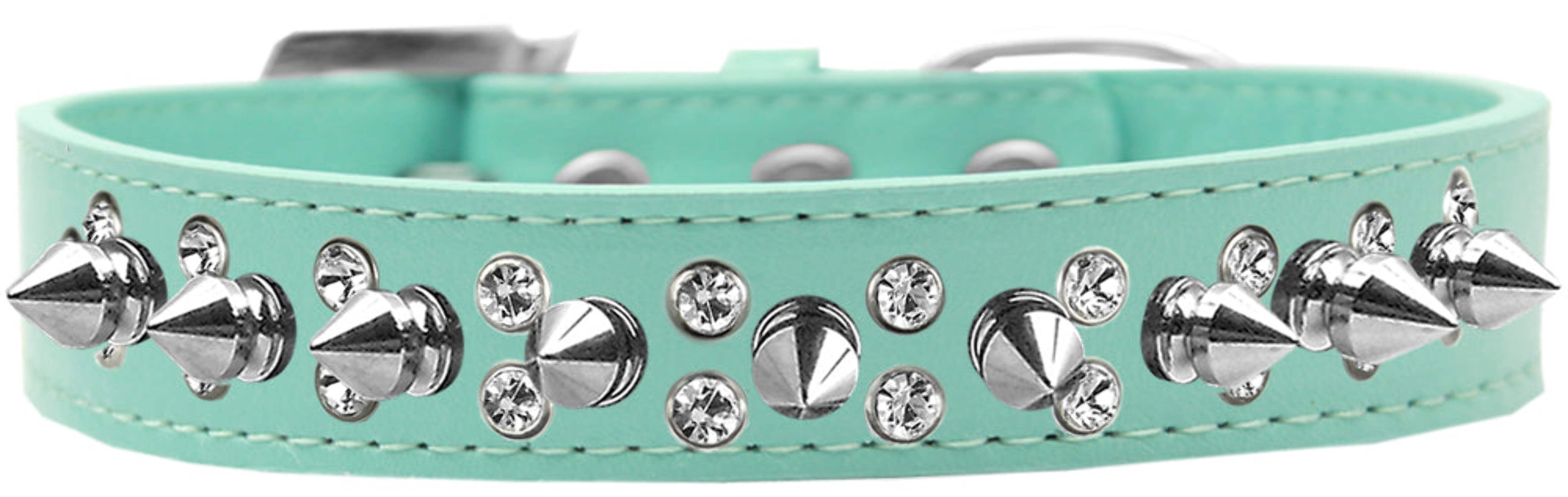 Pet and Dog Spike Collar, "Double Crystal Silver Spikes" - Walmart ...