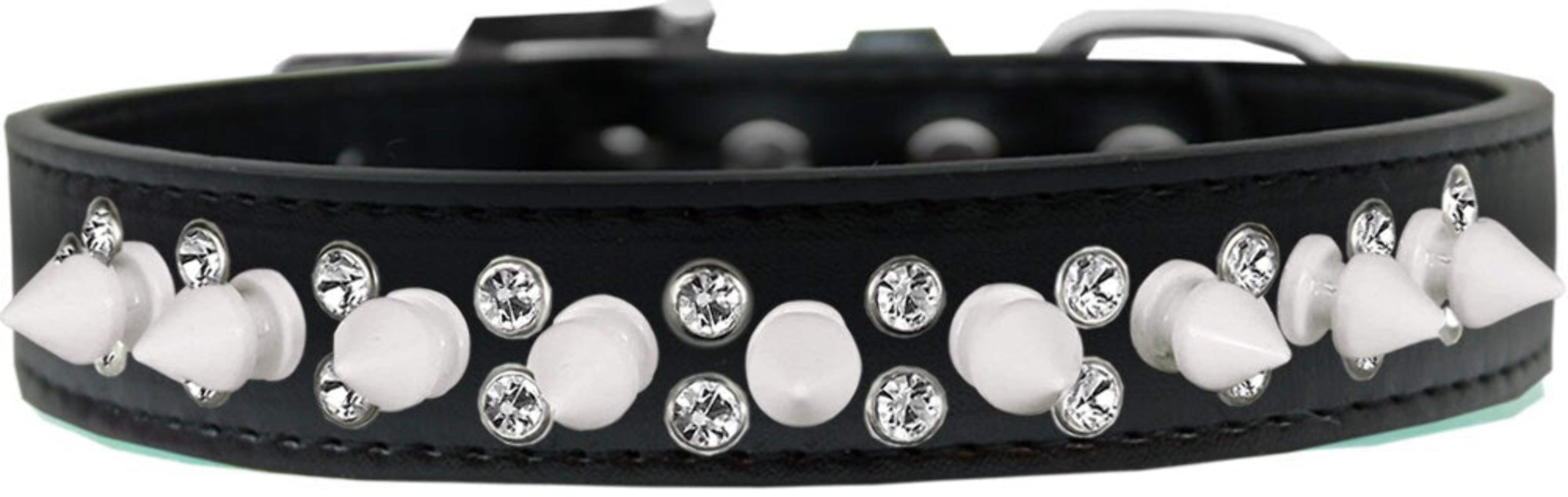 Pet and Dog Spike Collar, "Double Crystal White Spikes" - Walmart.com