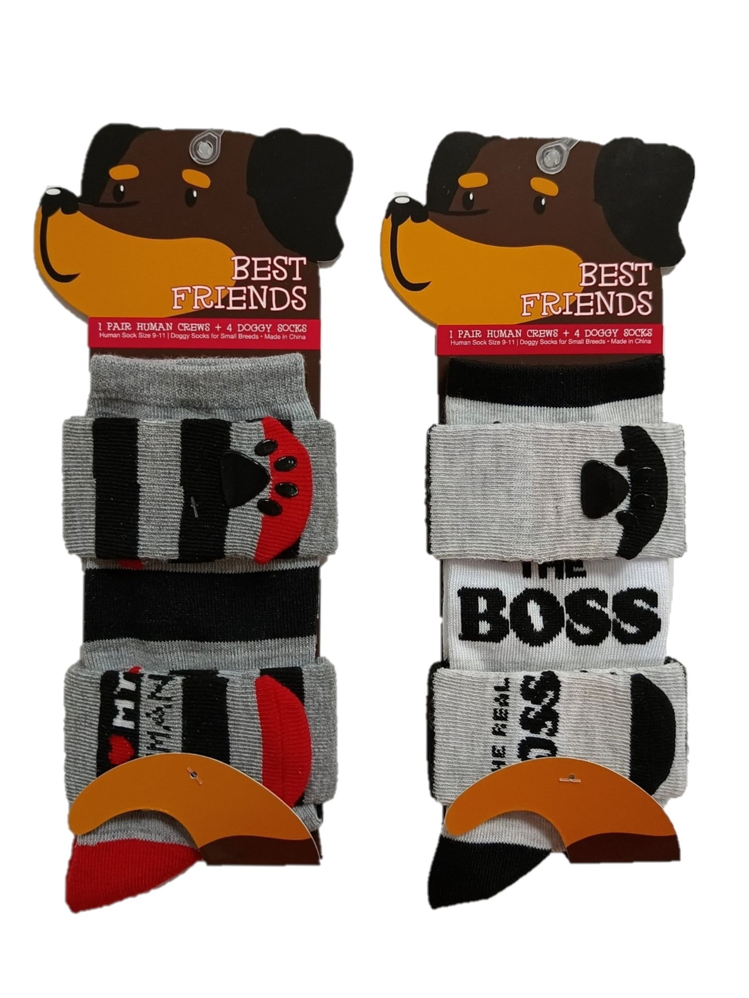Pet and Human Matching Socks, 2-Pack, Size 4-10 and Fits Most Small ...