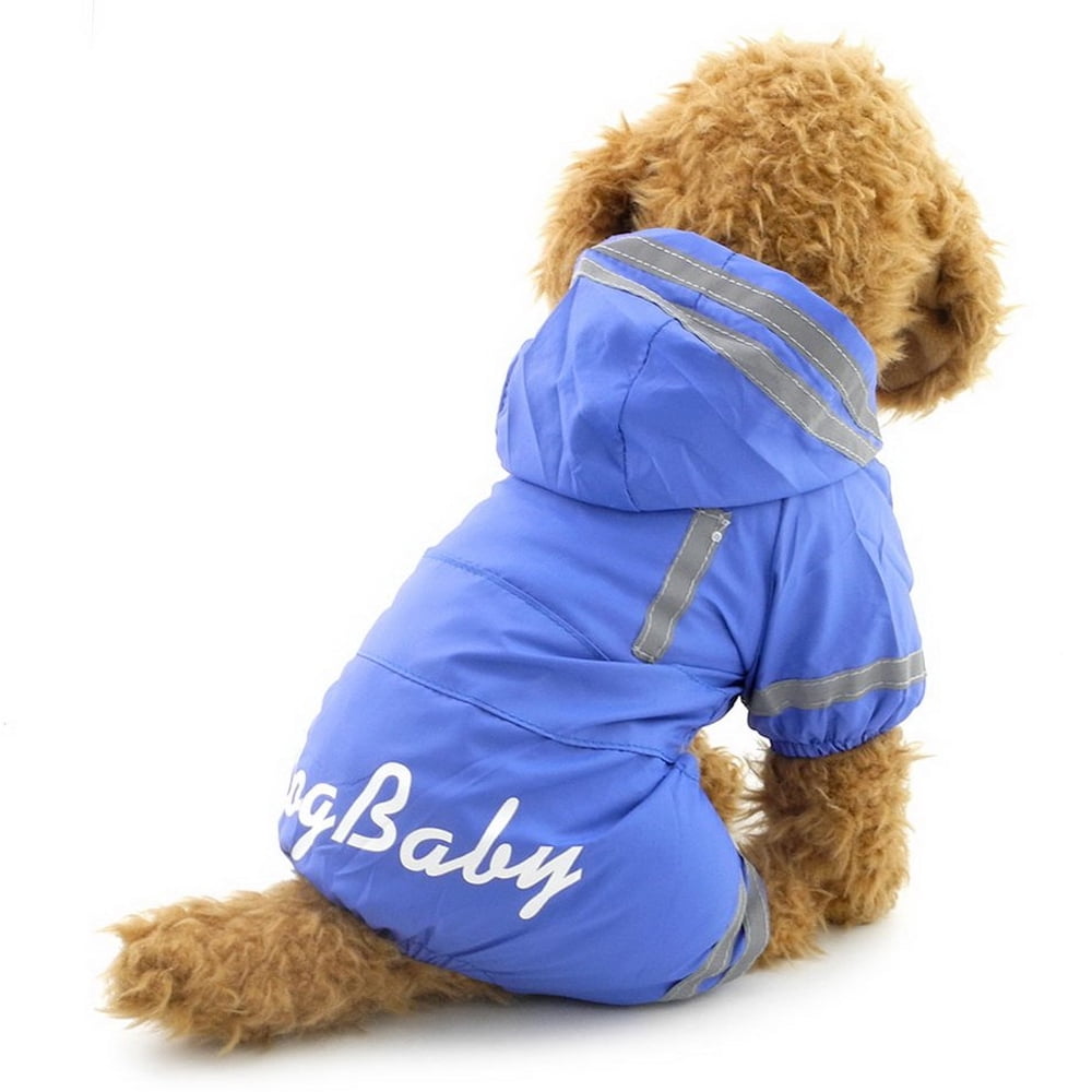 Pet clothing Pet four-legged raincoat Dog cute sunscreen dog raincoat ...