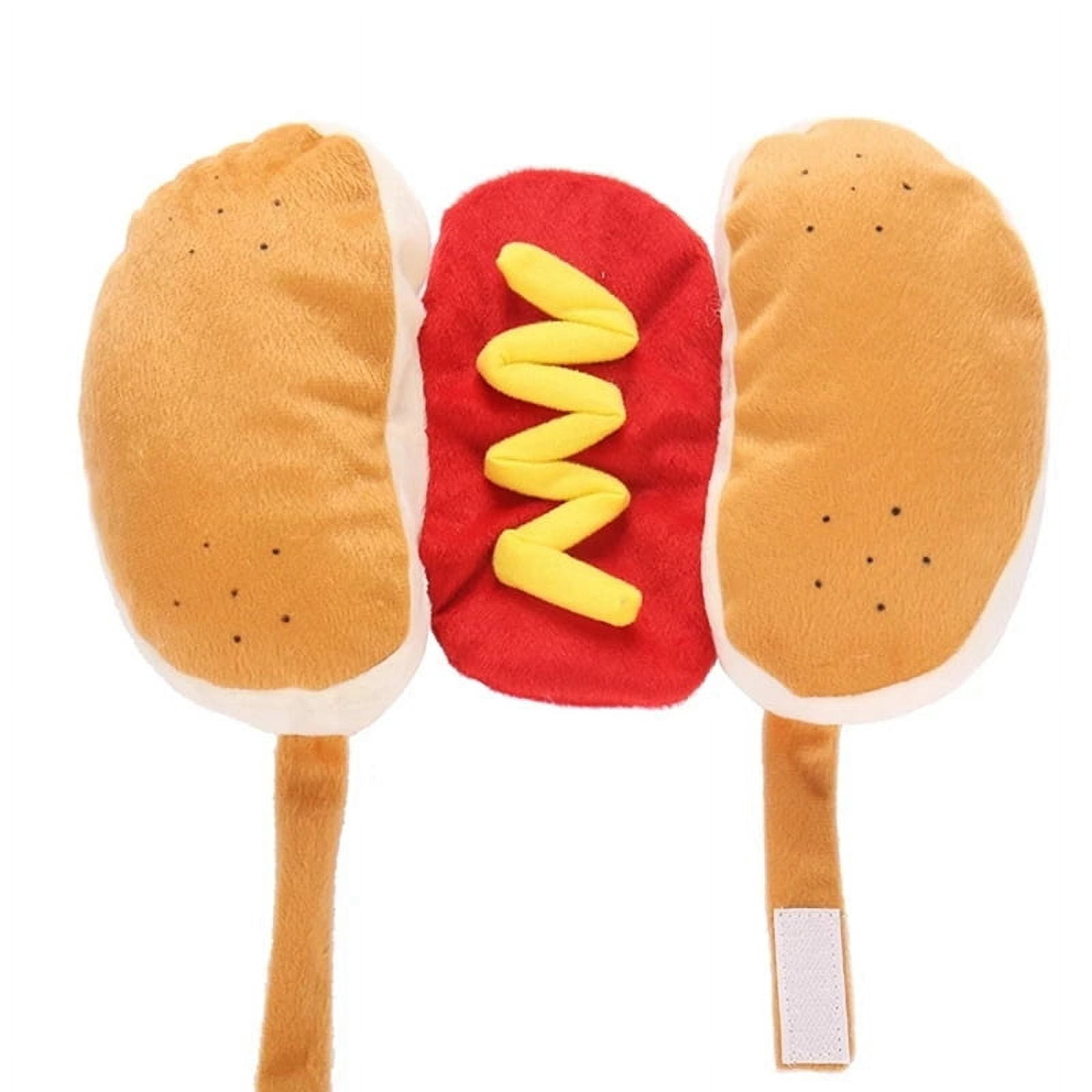 Pet funny costume hot dog dress up, cute cat and puppy costume L ...