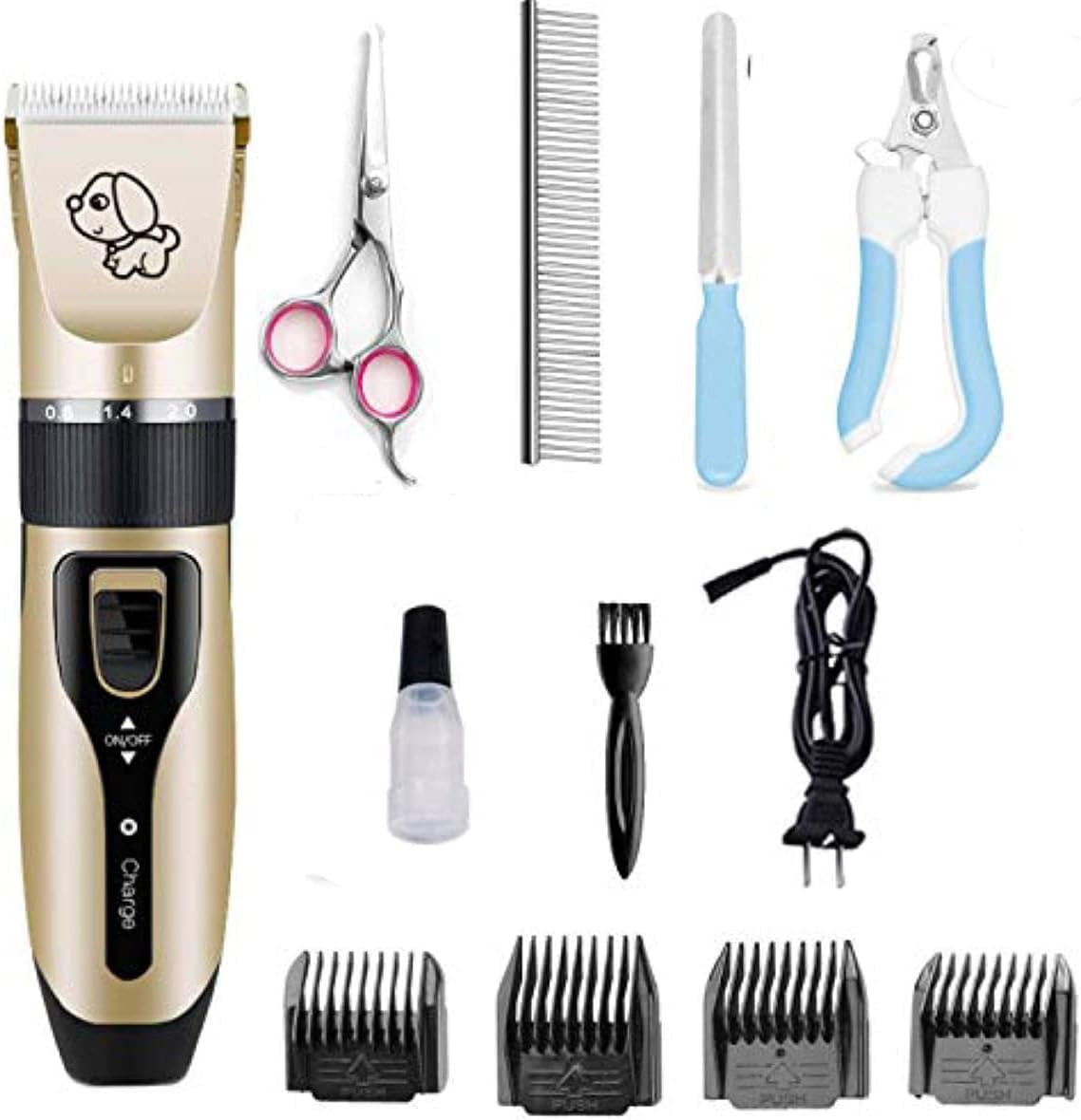 Pet grooming kit, Forfit Professional Rechargeable Cordless Dog ...