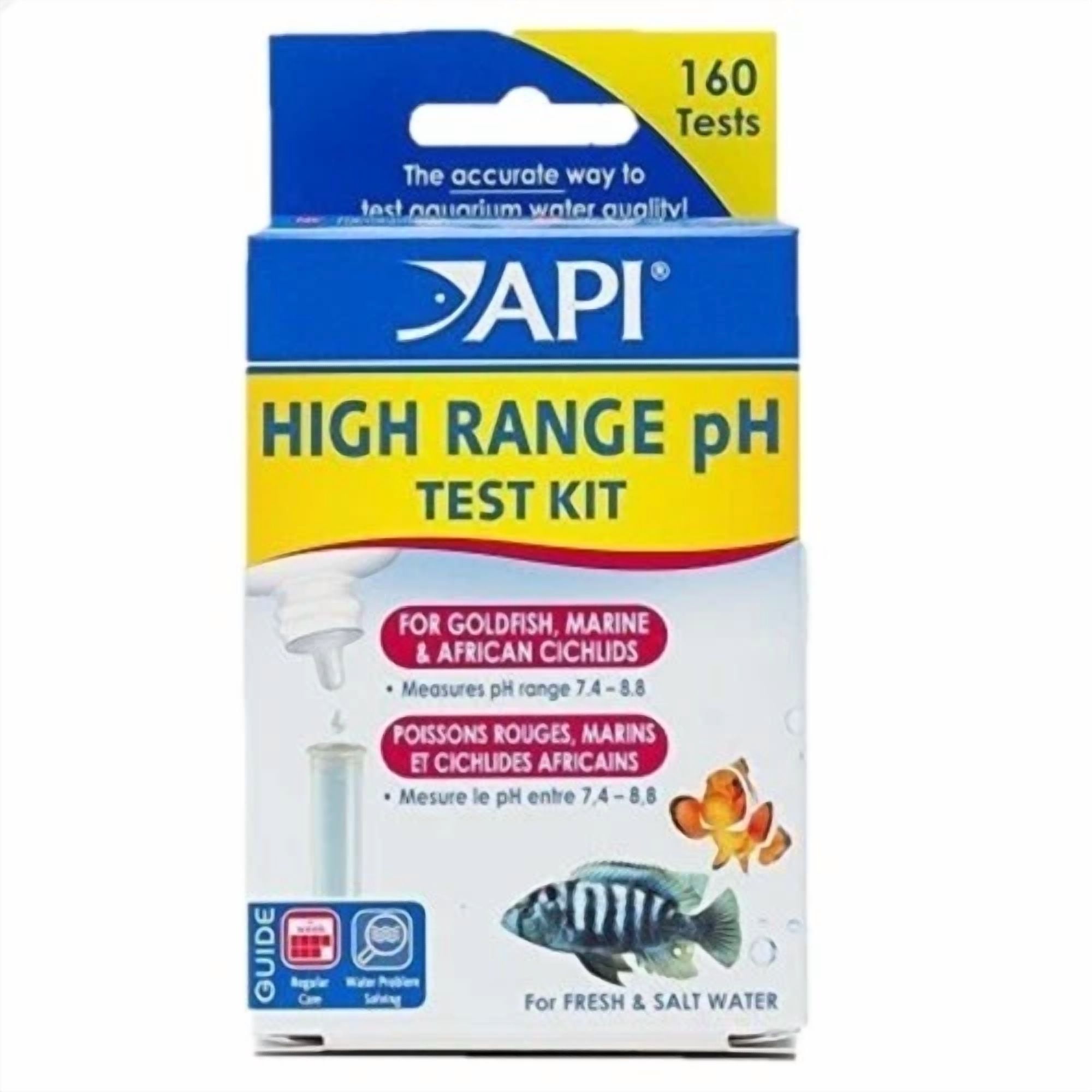 Pet kare - API High Range Test Kit PH Freshwater & Saltwater (160 tests ...