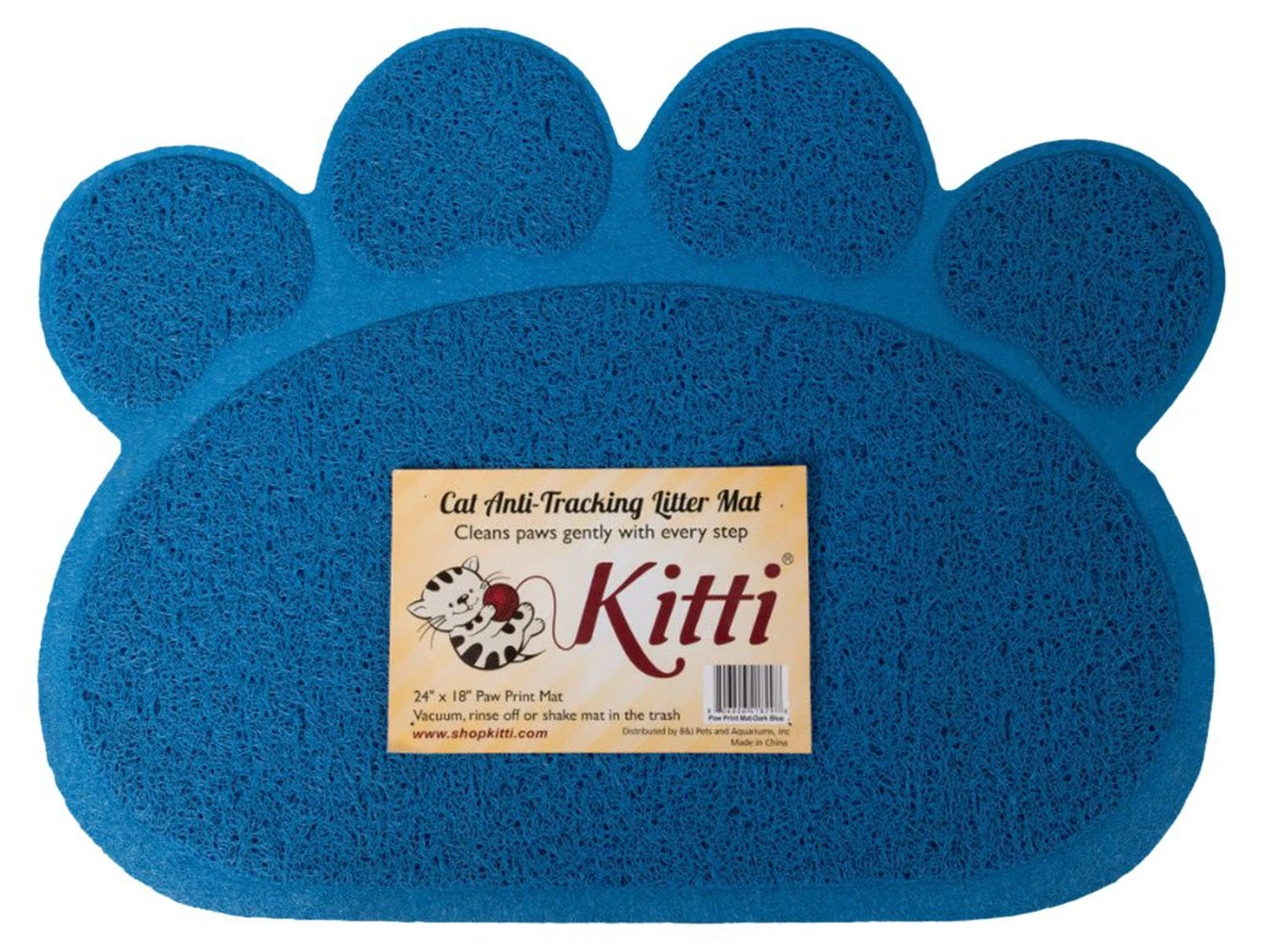 Pet kare - Kitti Cat Litter Anti Tracking Mats, Paw Print, Blue ...