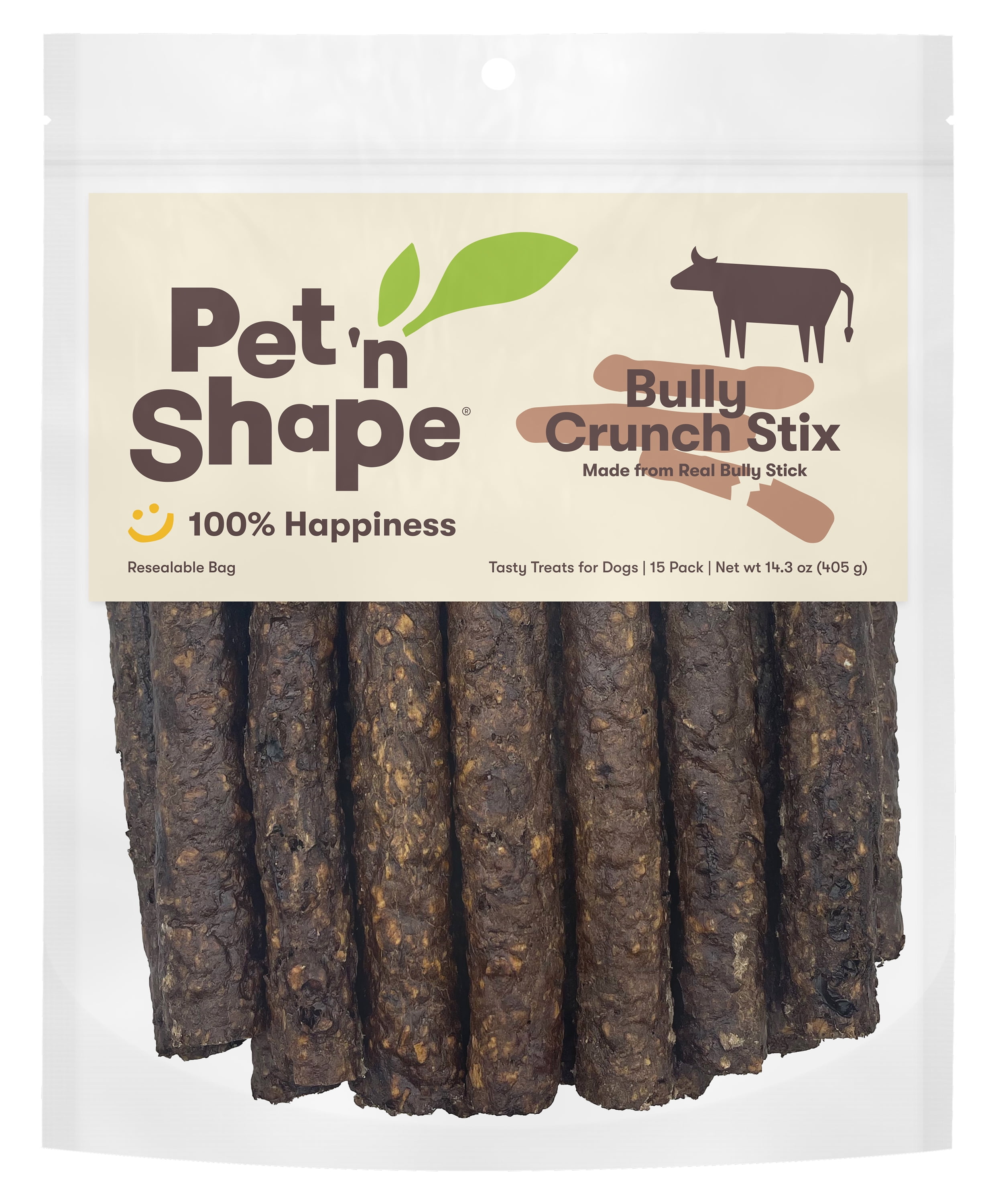 Pet 'n Shape Bully Crunch Sticks, 15 Count - Protein Rich Dog Chews ...