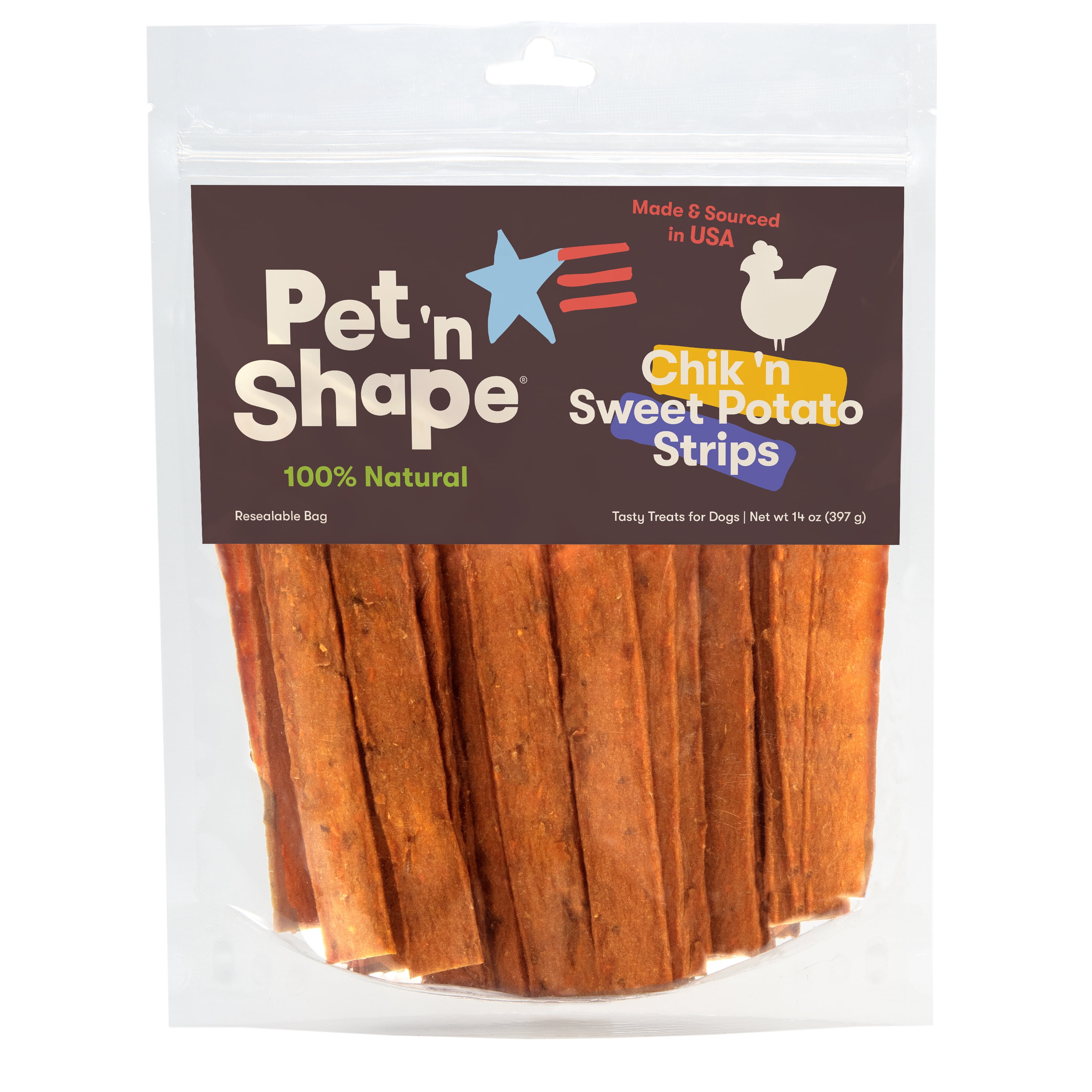 Pet 'n Shape USA-Made Chicken Treats - Chik 'n Sweet Potato Strips for ...