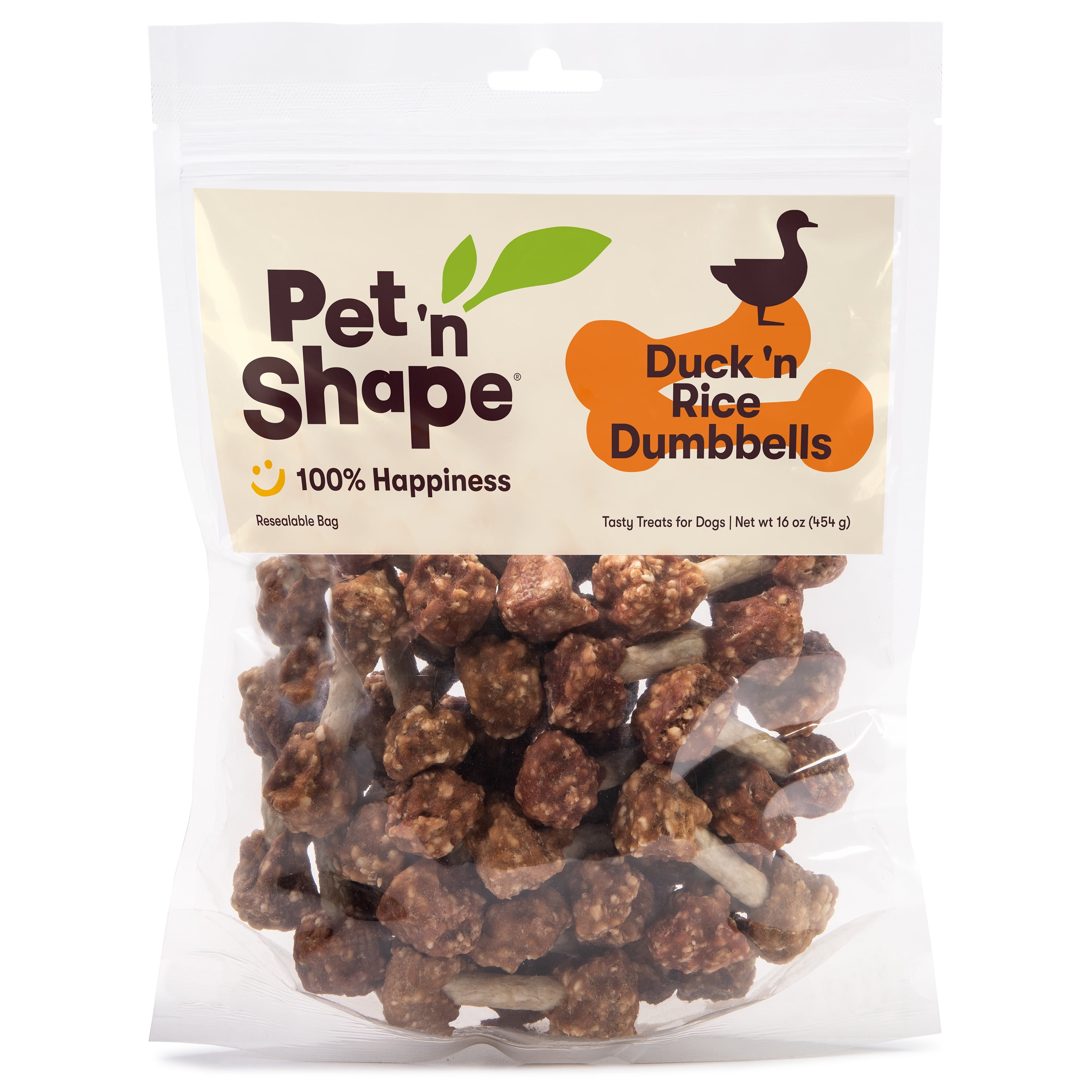 Pet 'n Shape Duck 'n Rice Dumbbells Dog Treats - Crunchy Snack for Dogs ...