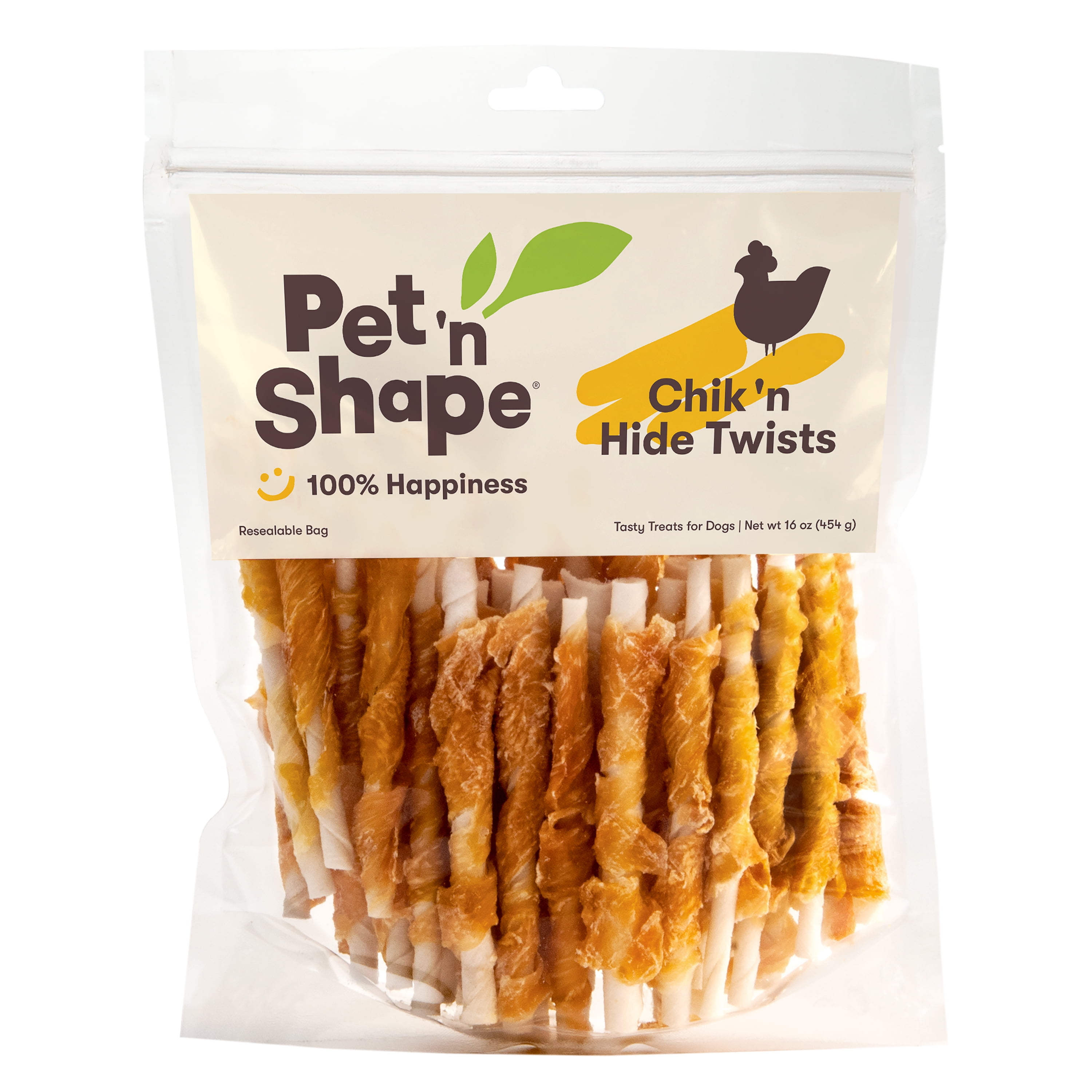Free Shipping! Pet 'n Shape Chicken Rawhide Treats Small Twist 1 Pound ...