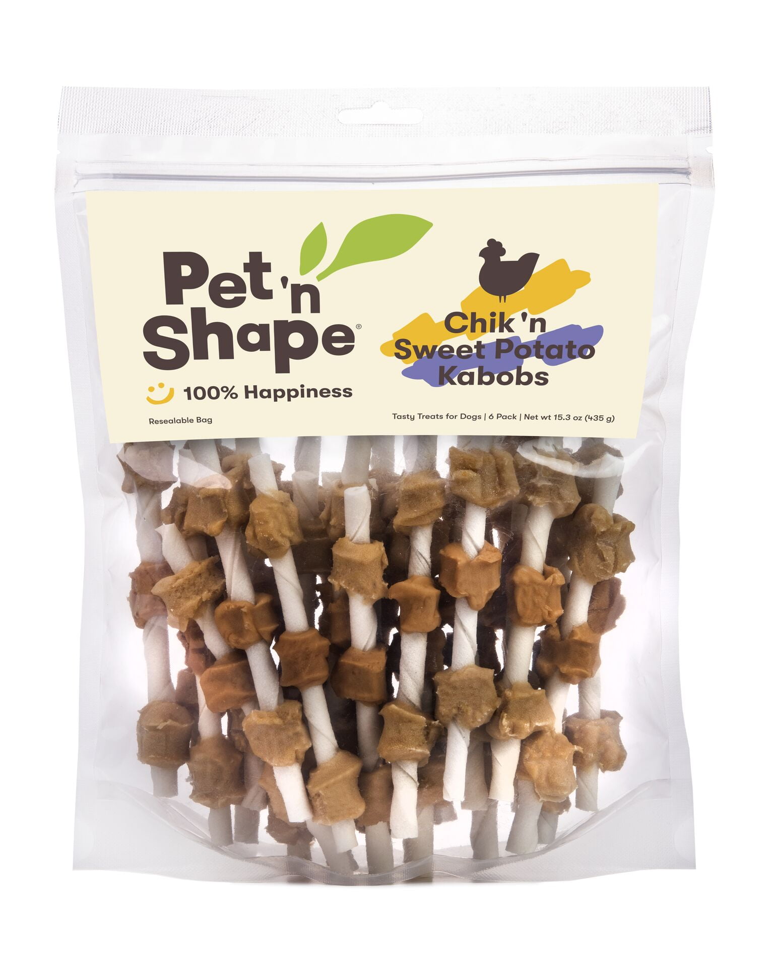 Pet 'n Shape Kabob Dog Treats – Chicken and Sweet Potato Wrapped ...
