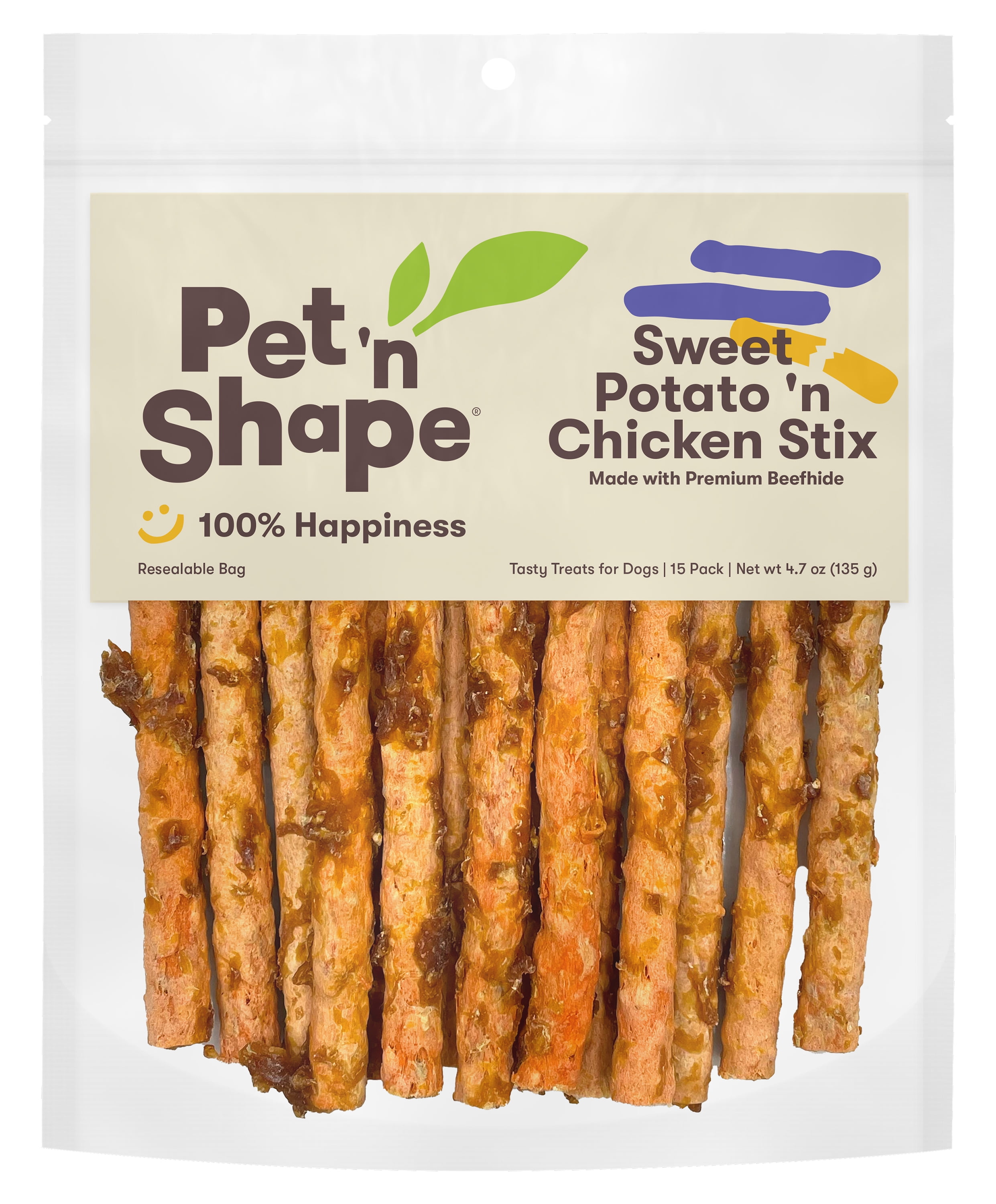 Pet 'n Shape Sweet Potato Chicken Sticks, Dog Treat, Vitamin Rich ...