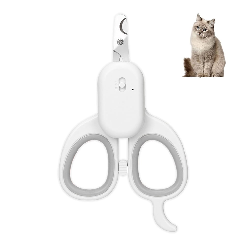 Pet nail clippers with LED and U-V lights and cat claw trimmers with ...