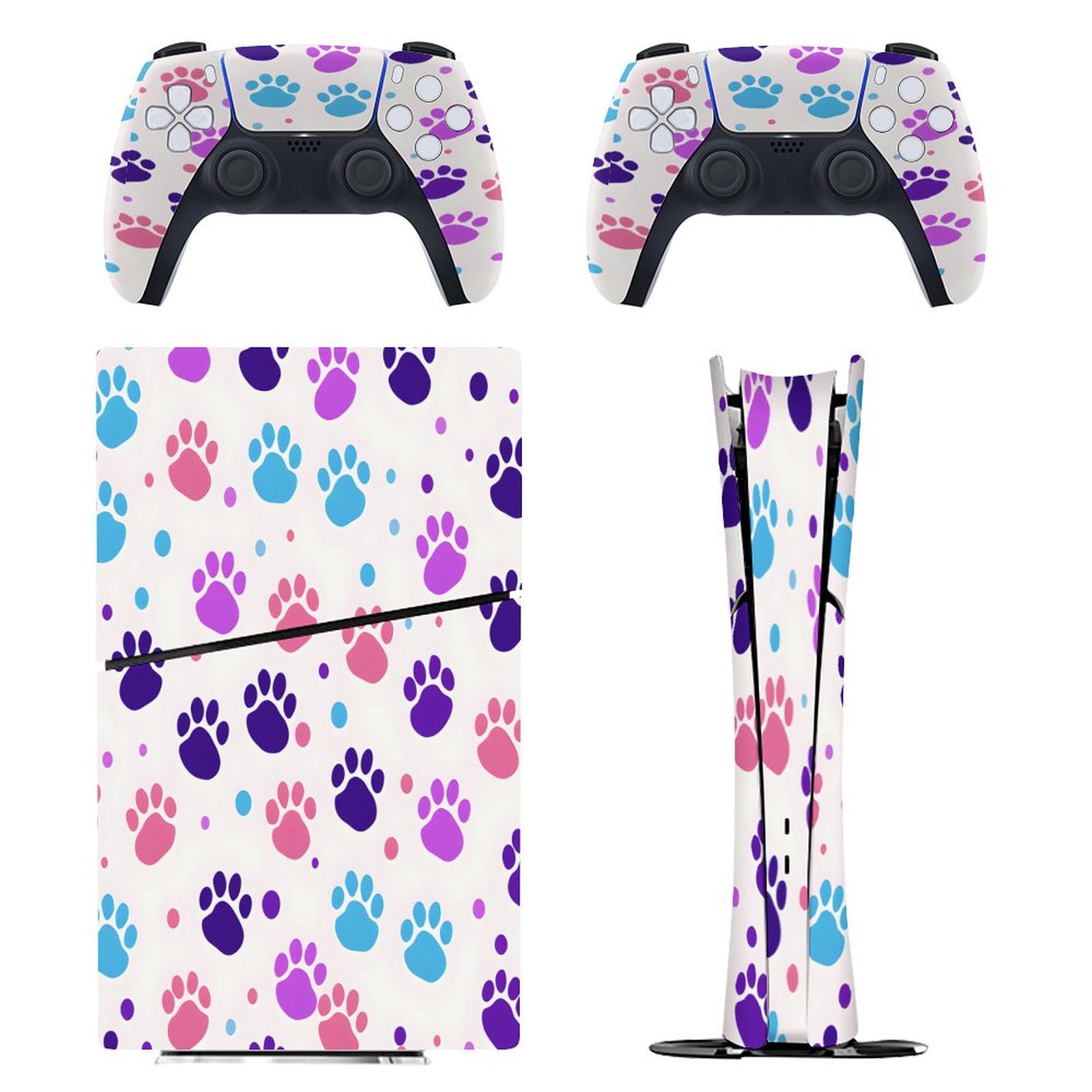 Pet，print，blue PS5/PS5 Slim Digital Disc Skin Sticker For Console And ...