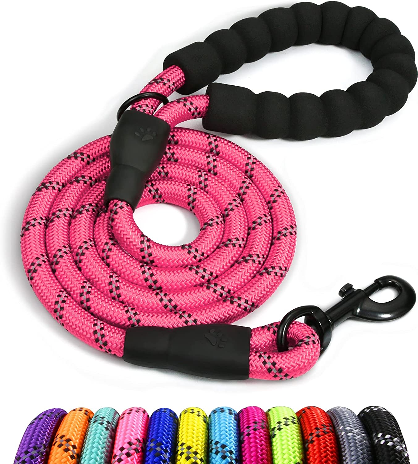 Pet reflective traction rope multi-color nylon round rope large and ...