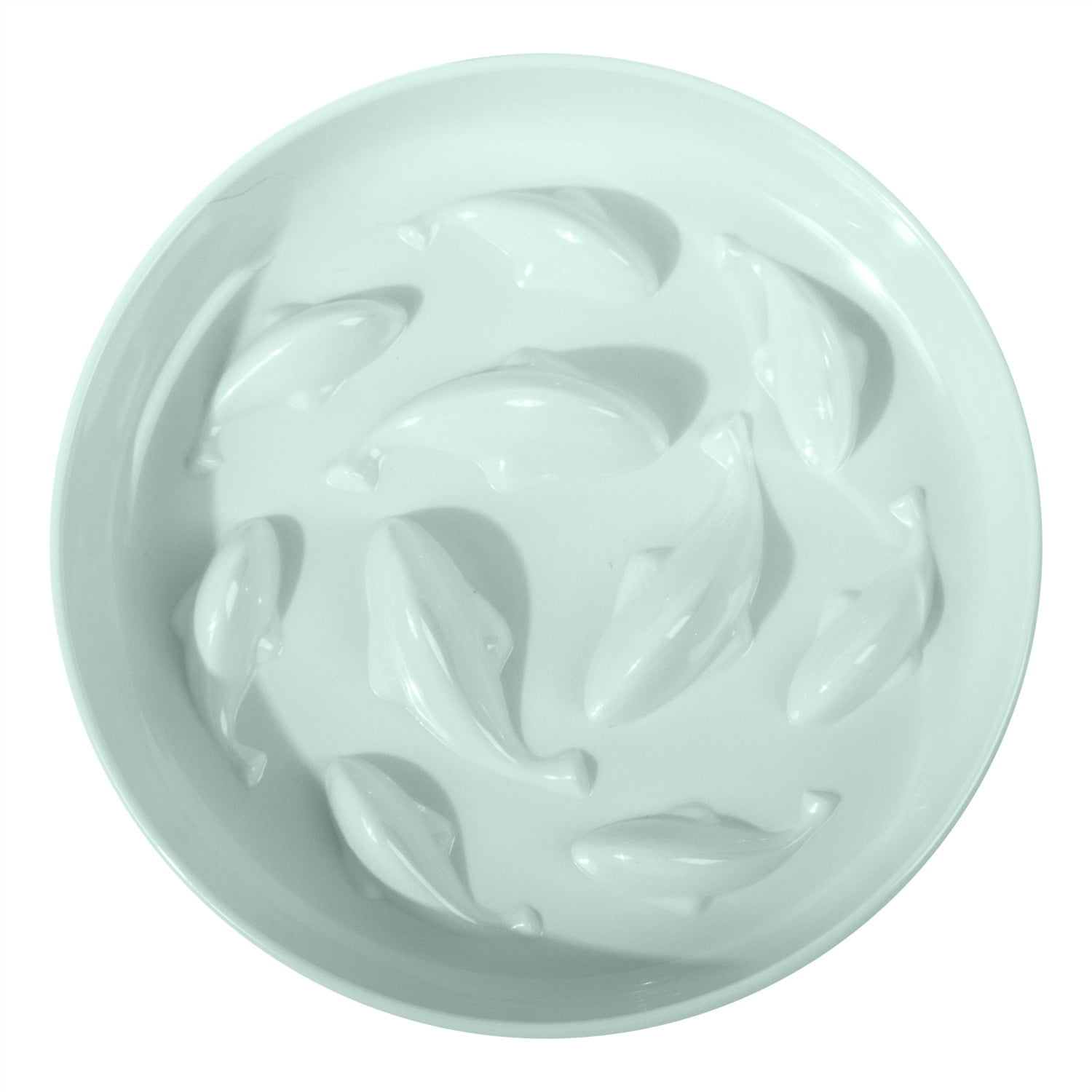 MSBC Regular Size Slow Feeding Dolphin Melamine Food Bowl for Cats (1 ...