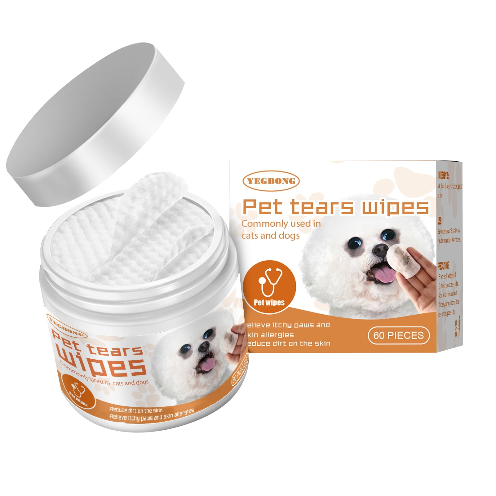 Pet wet wipes for cleaning, tear stains removal for dogs and cats, eye ...