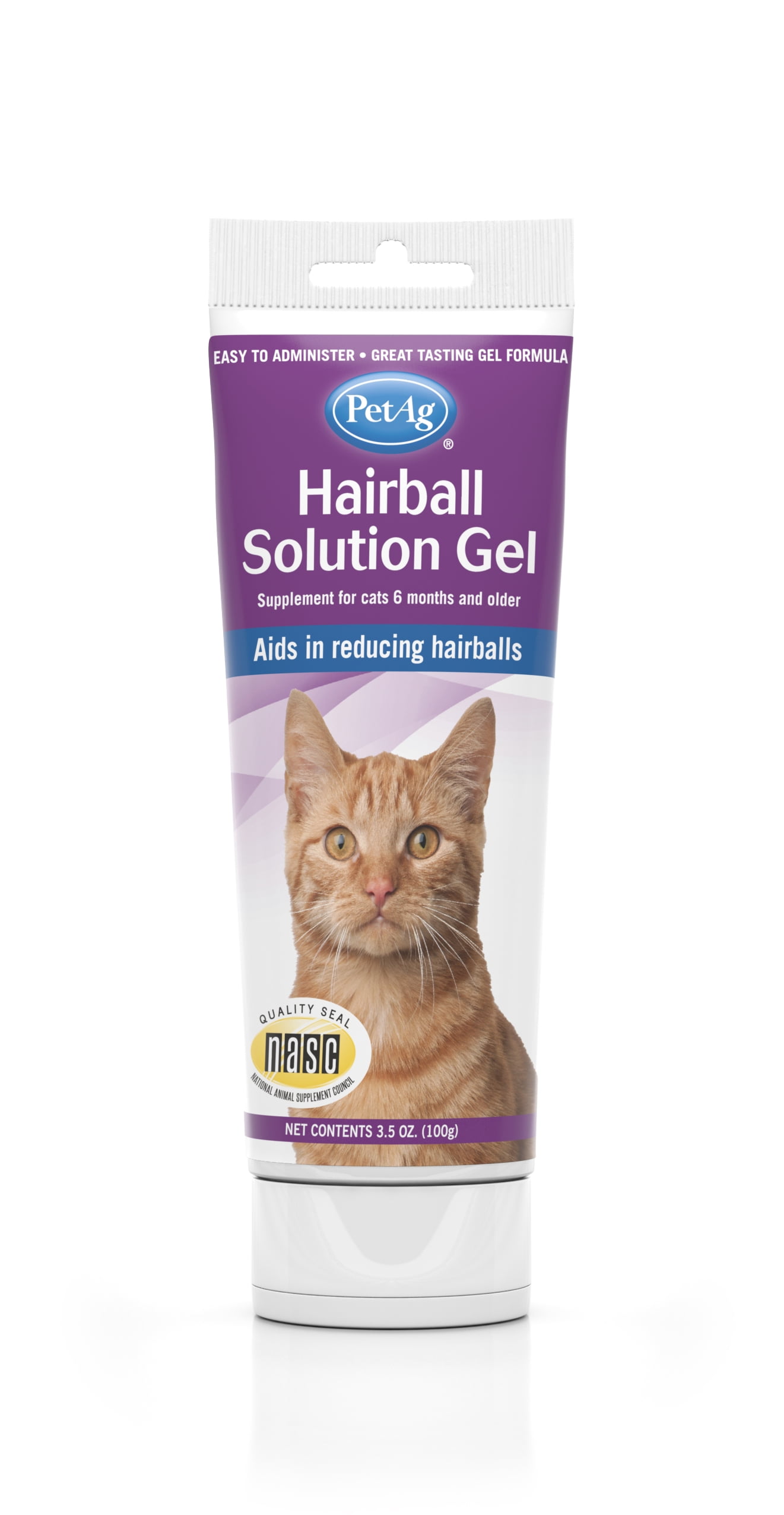 Pet-Ag Hairball Solution Gel Supplement for Cats 3.5 oz Gently Moves ...