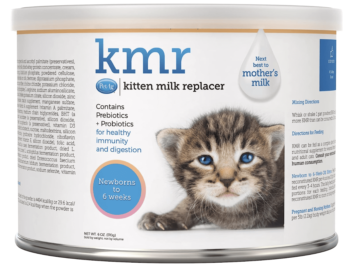 PetAg KMR® Kitten Milk Replacer Powder For Neonates and Kittens, 6 oz ...