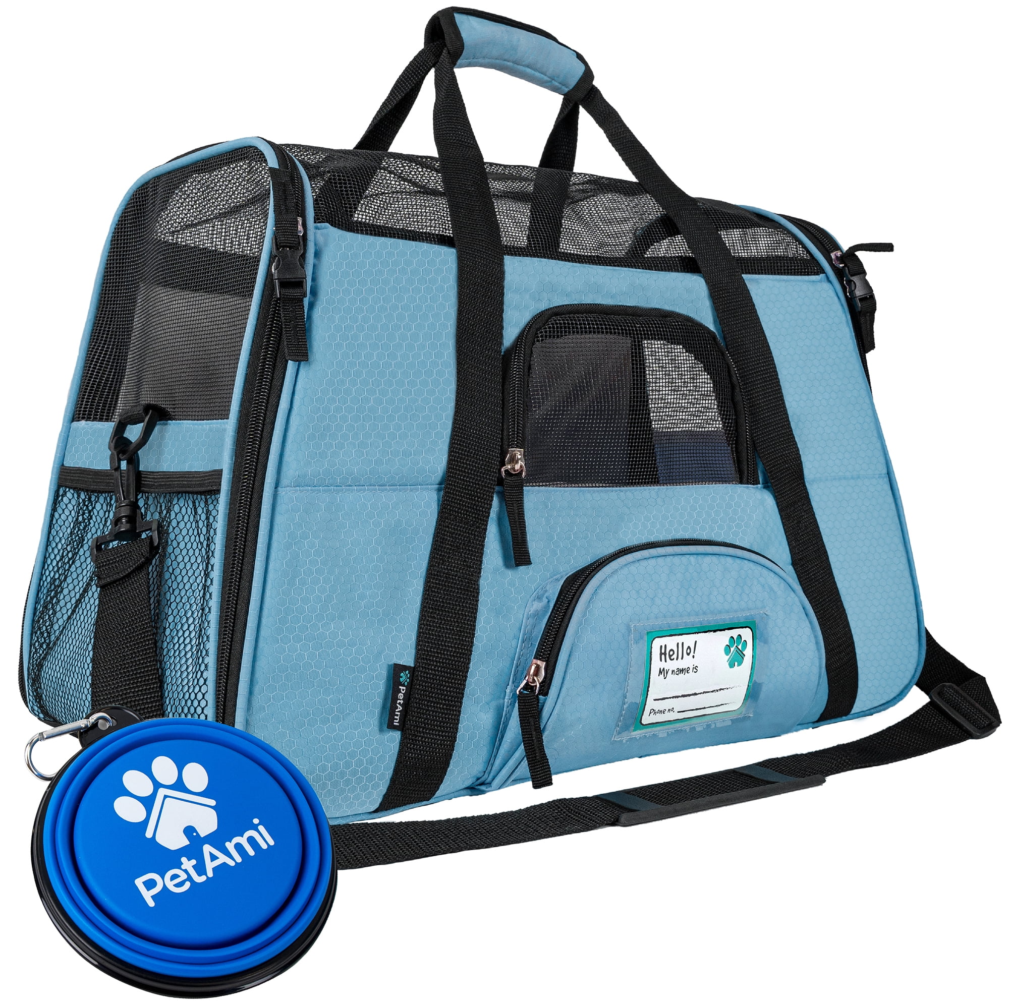 PetAmi Airline Approved Soft-Sided Pet Carrier, Ventilated Travel Bag for Cats & Small Dogs ...