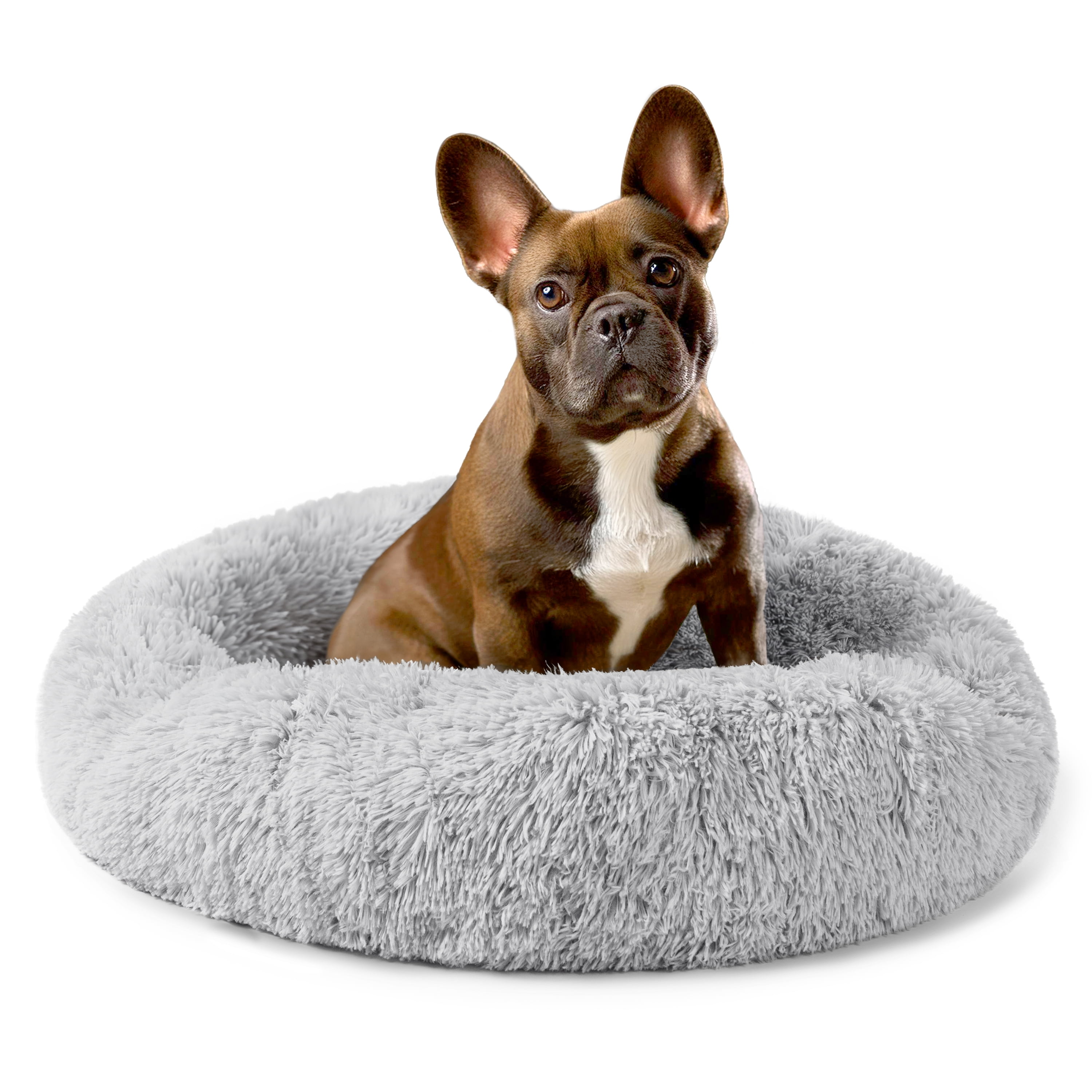 PetAmi Calming Dog Bed for Small Medium Dog Cat, Round Donut Dog Bed ...