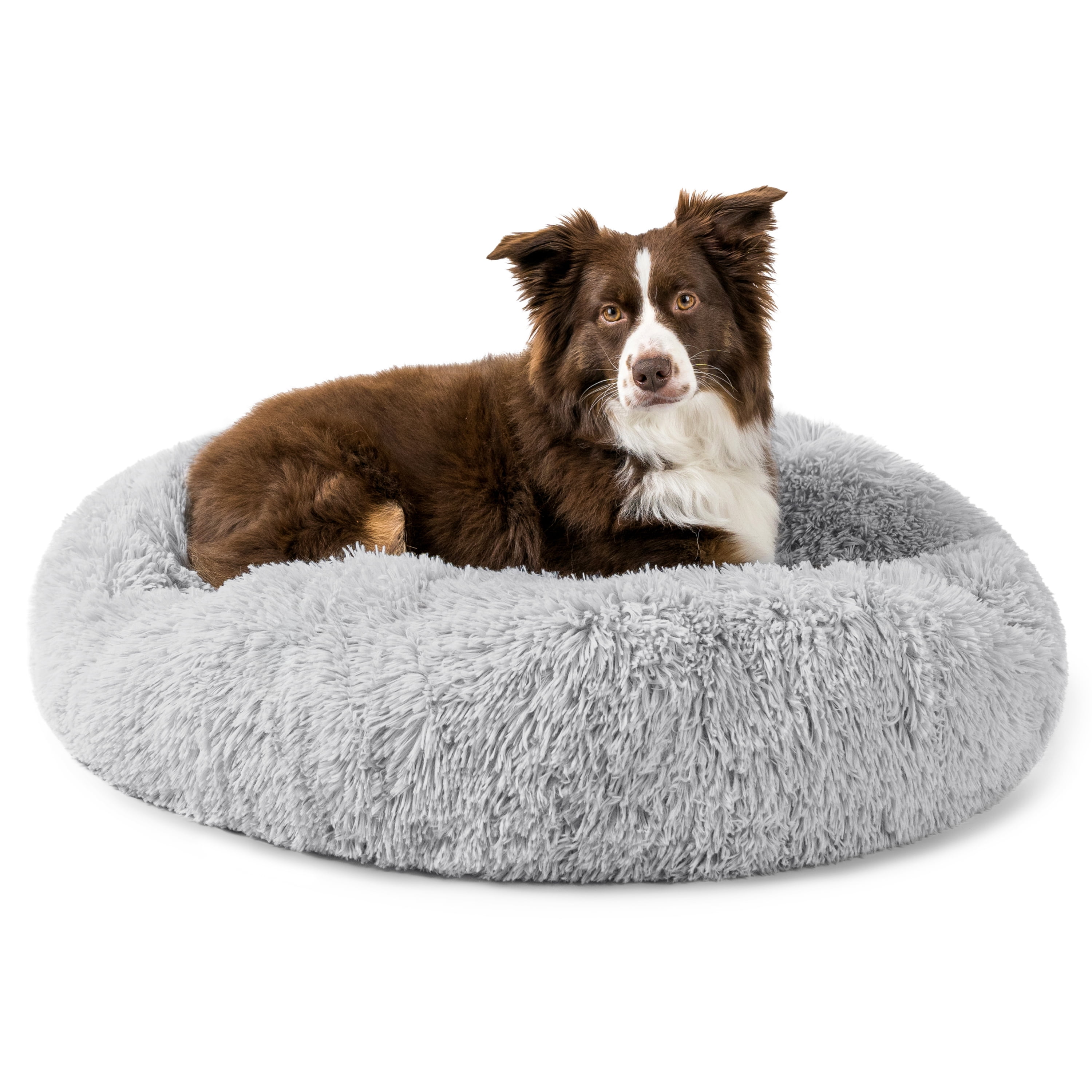 PetAmi Calming Dog Bed for Small Medium Dog Cat, Round Donut Dog Bed ...