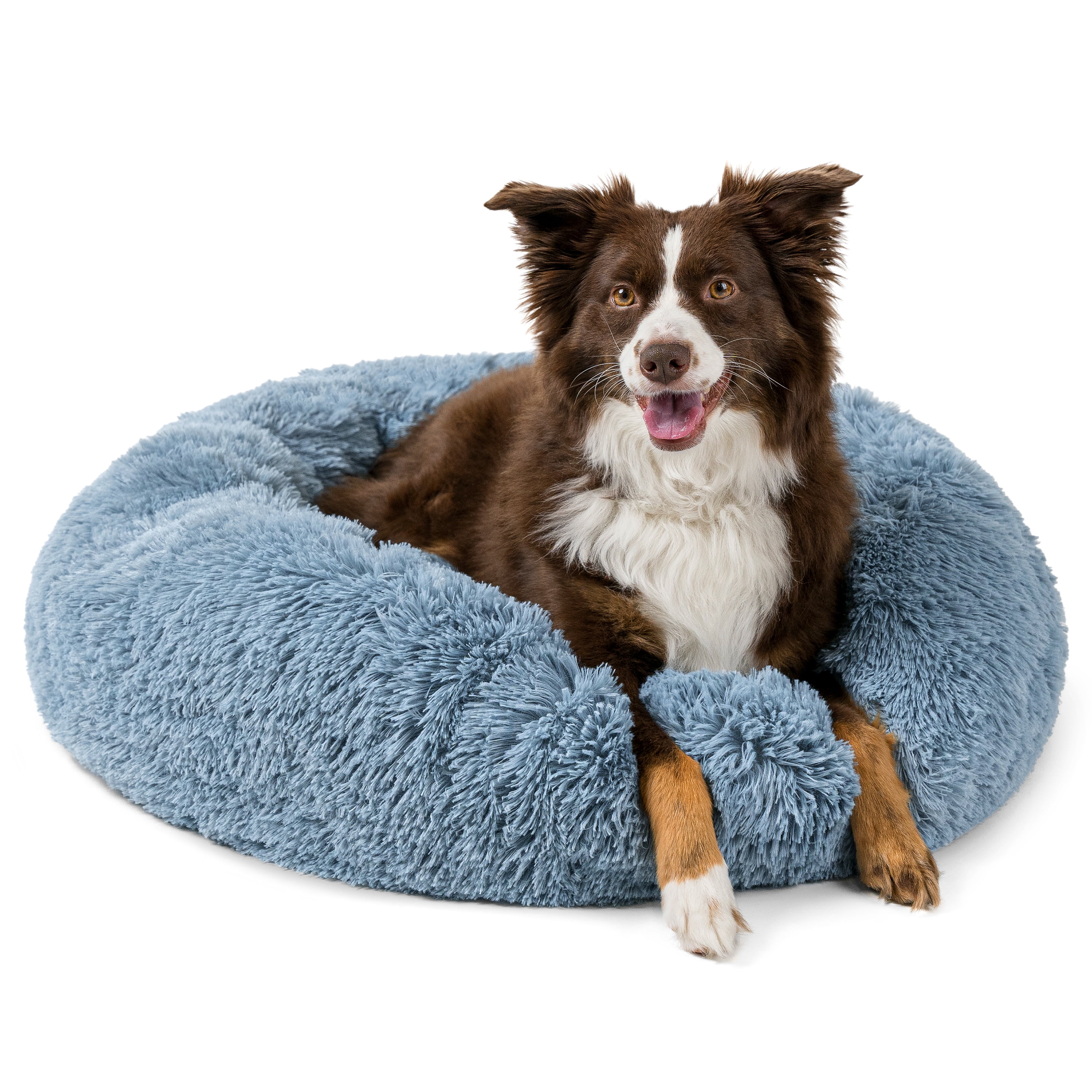 PetAmi Calming Dog Bed for Small Medium Dog Cat, Round Donut Dog Bed ...