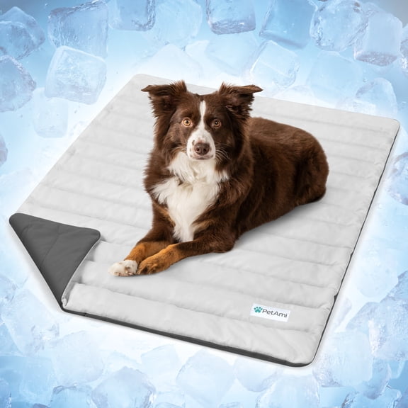 Agiufgs Pet Cooling Mat Polyester Fabric, Lowers Body Temperature with ...