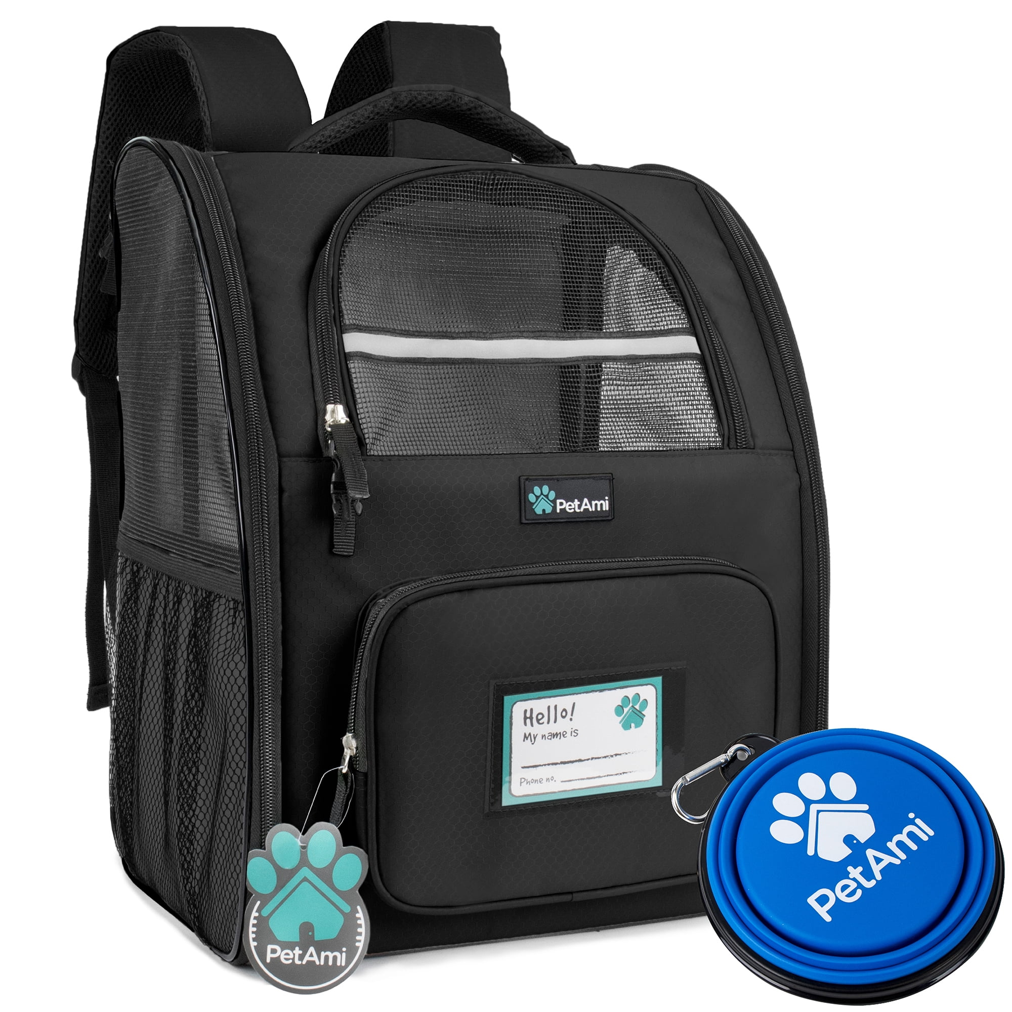 PetAmi Dog Backpack Carrier, Airline Approved Ventilated Pet Travel Bag ...