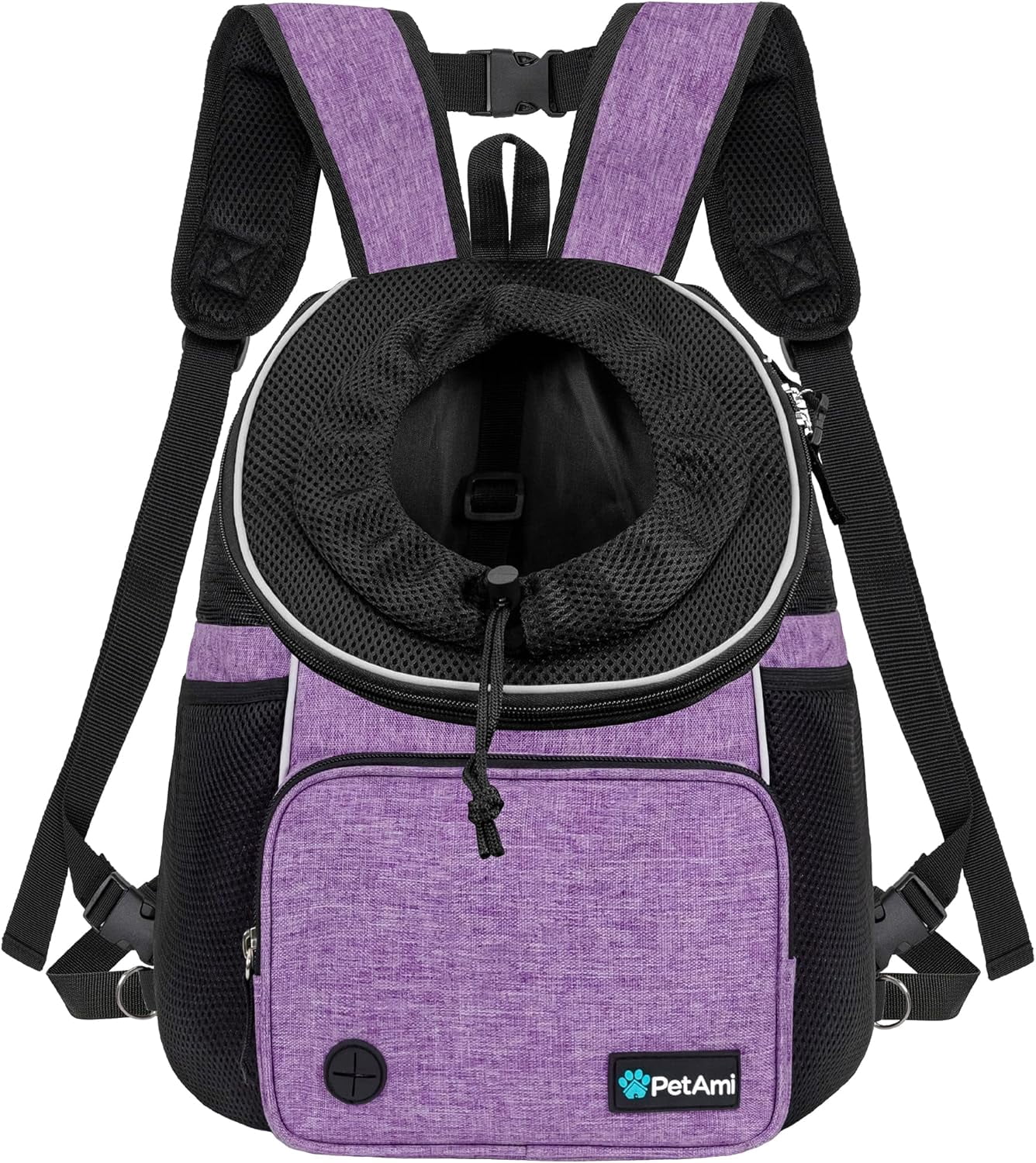 PetAmi Dog Front Carrier Backpack, Adjustable Dog Pet Cat Chest Carrier ...