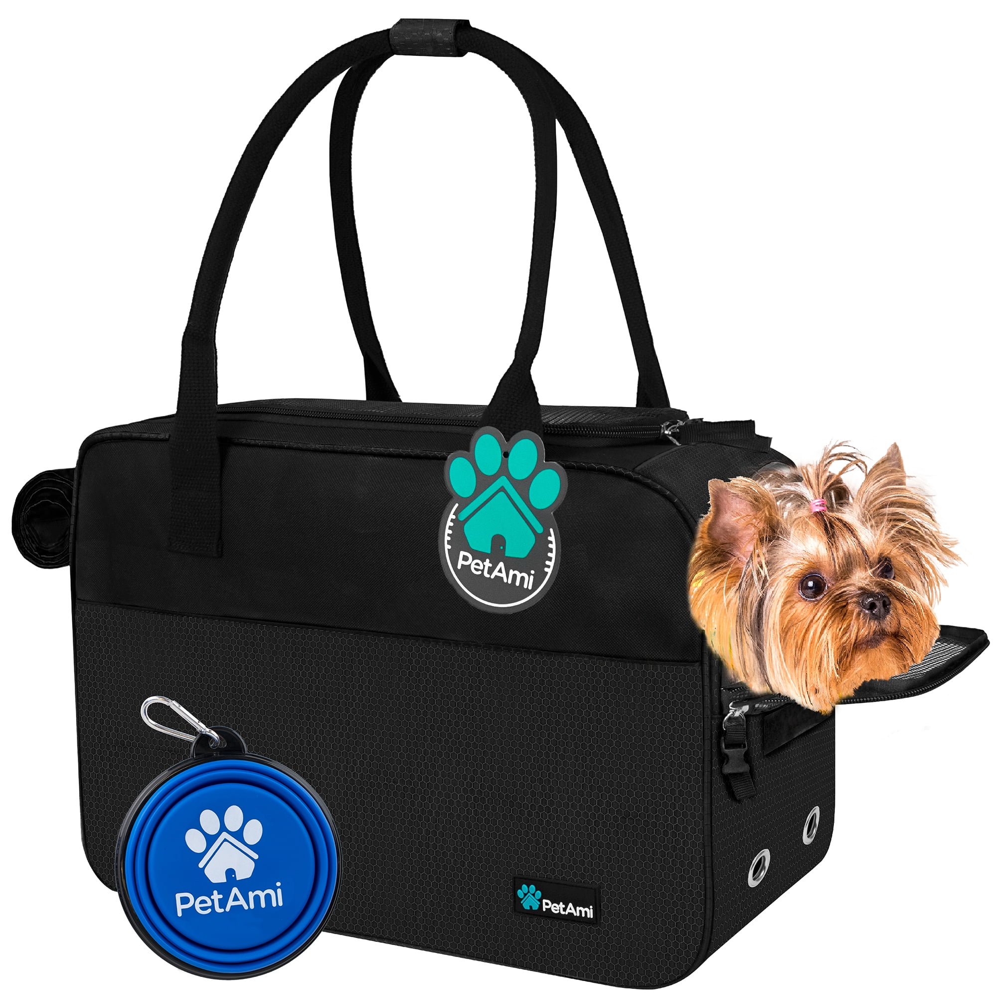 PetAmi Airline Approved Dog Purse Carrier for Small Dogs, Soft Sided ...
